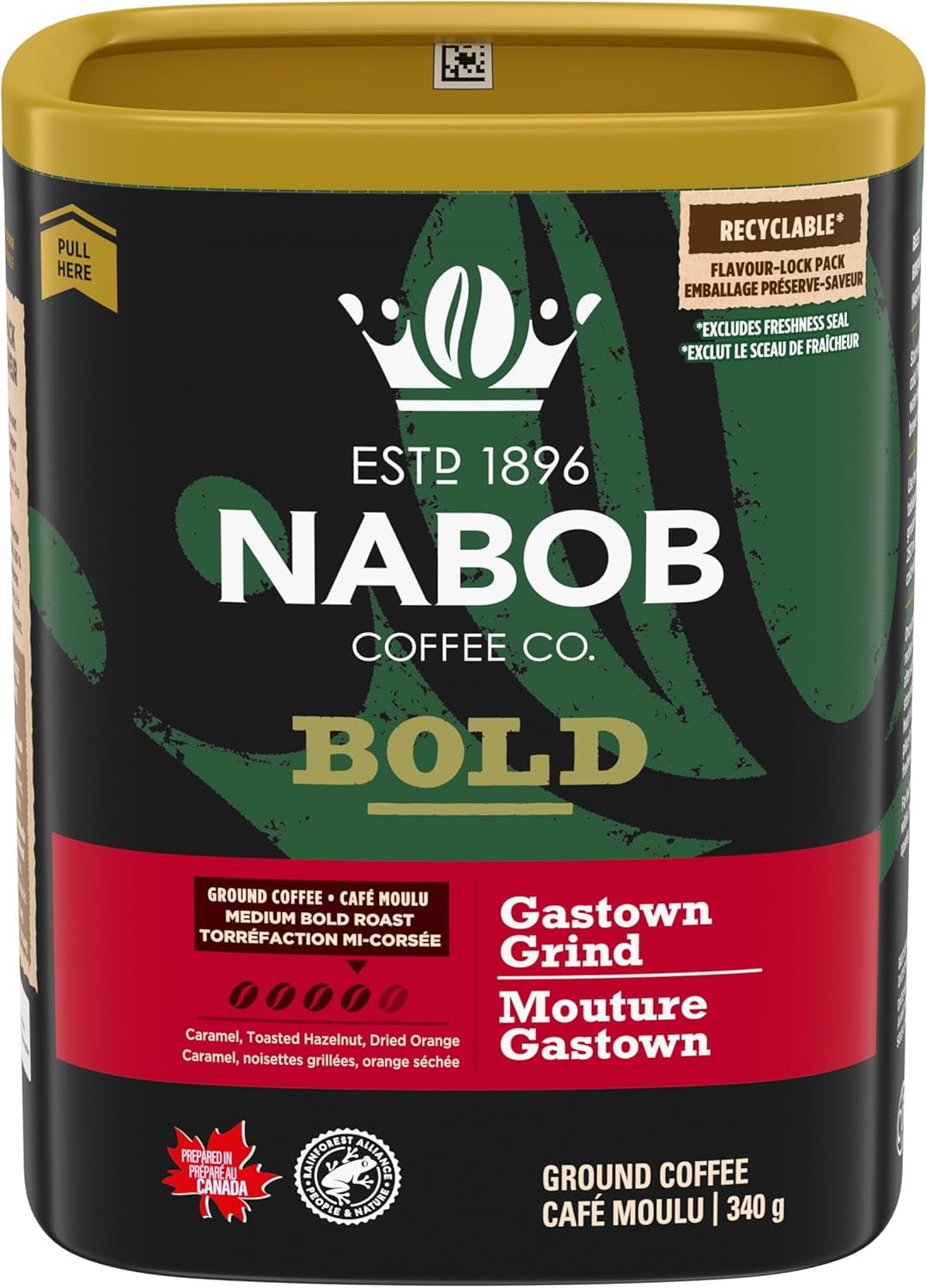 Nabob Bold Gastown Grind Ground Coffee, 340g/12 oz - Walmart.com