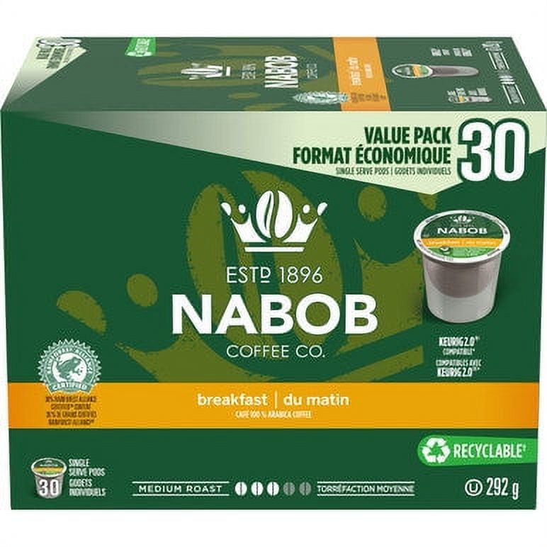 Nabob Breakfast Blend Coffee, medium roast, Single Serve K-Cup Pods for ...