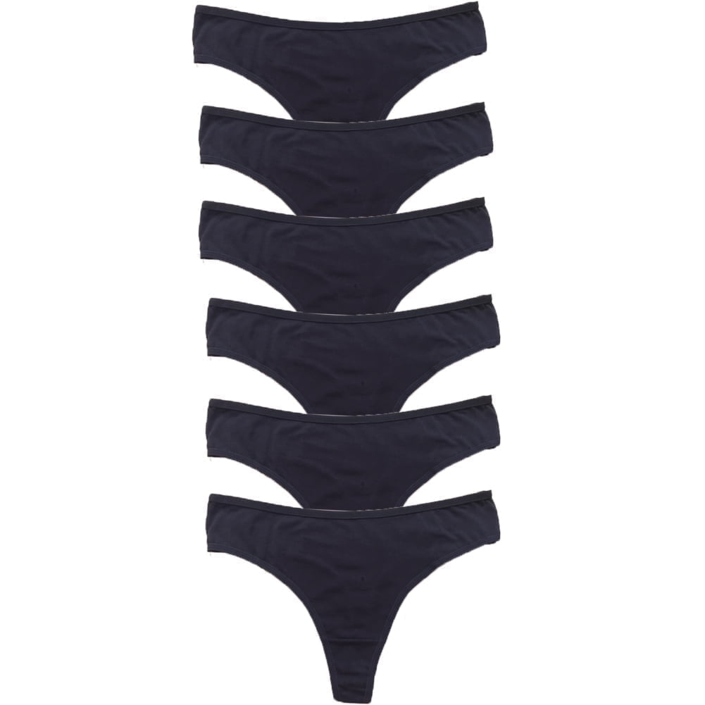 Nabtos Women Cotton Thong Panties 6 Pack Breathable Seamless Underwear ...