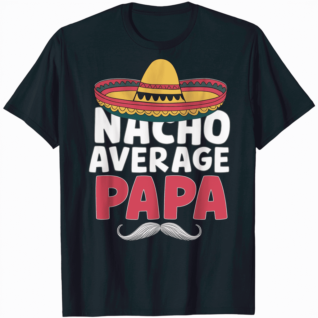 Nacho Average Dad Mexican Daddy Cinco de Mayo Father's Day T-Shirt ...
