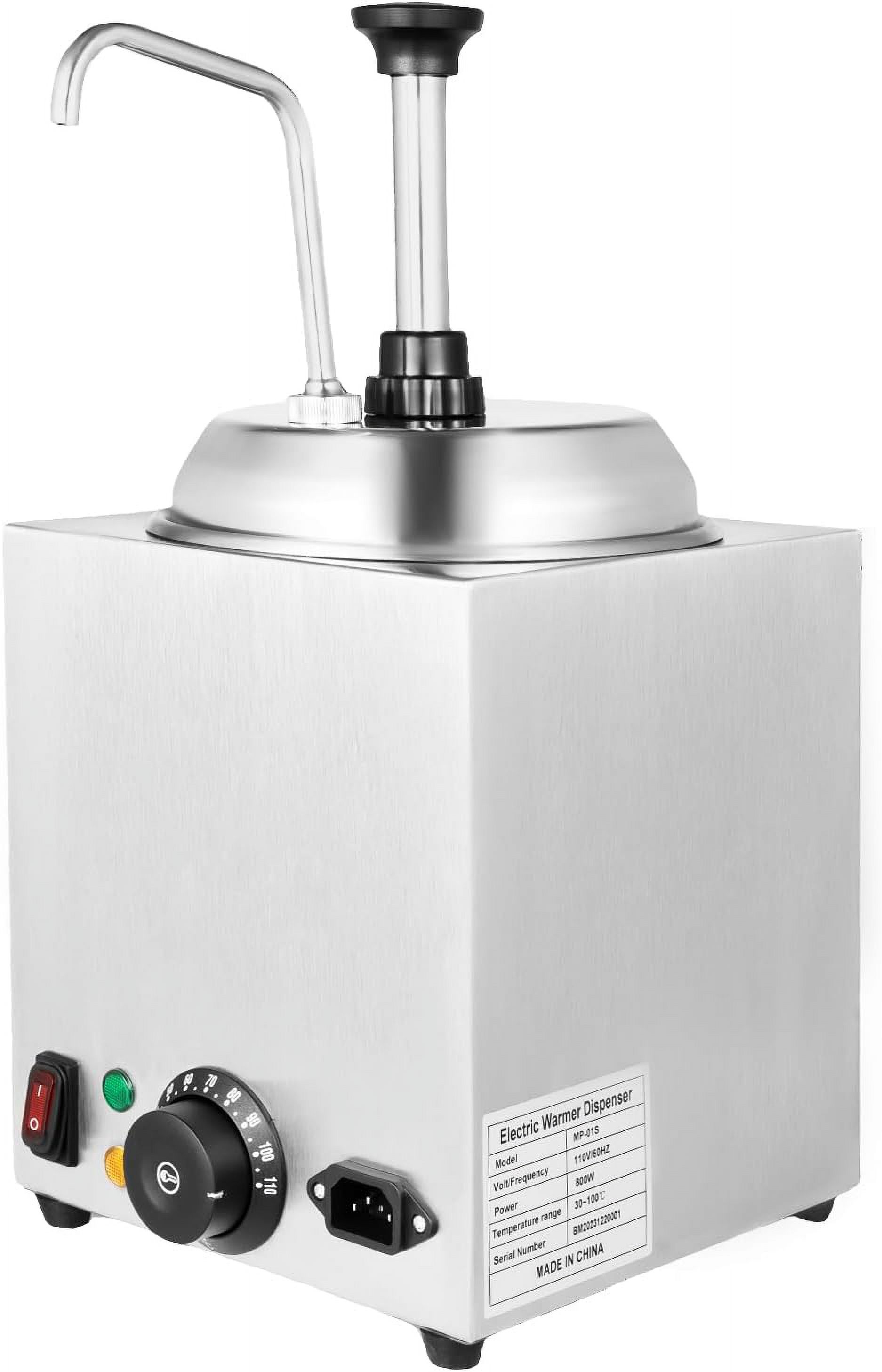 Nacho Cheese Dispenser, 2.5L Electric Nacho Cheese Dispenser with ...