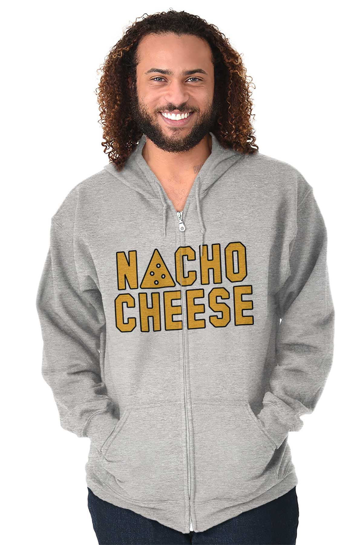 Nacho Cheese Funny Food Carbs Snacks Unisex Fleece Graphic Zip Up ...