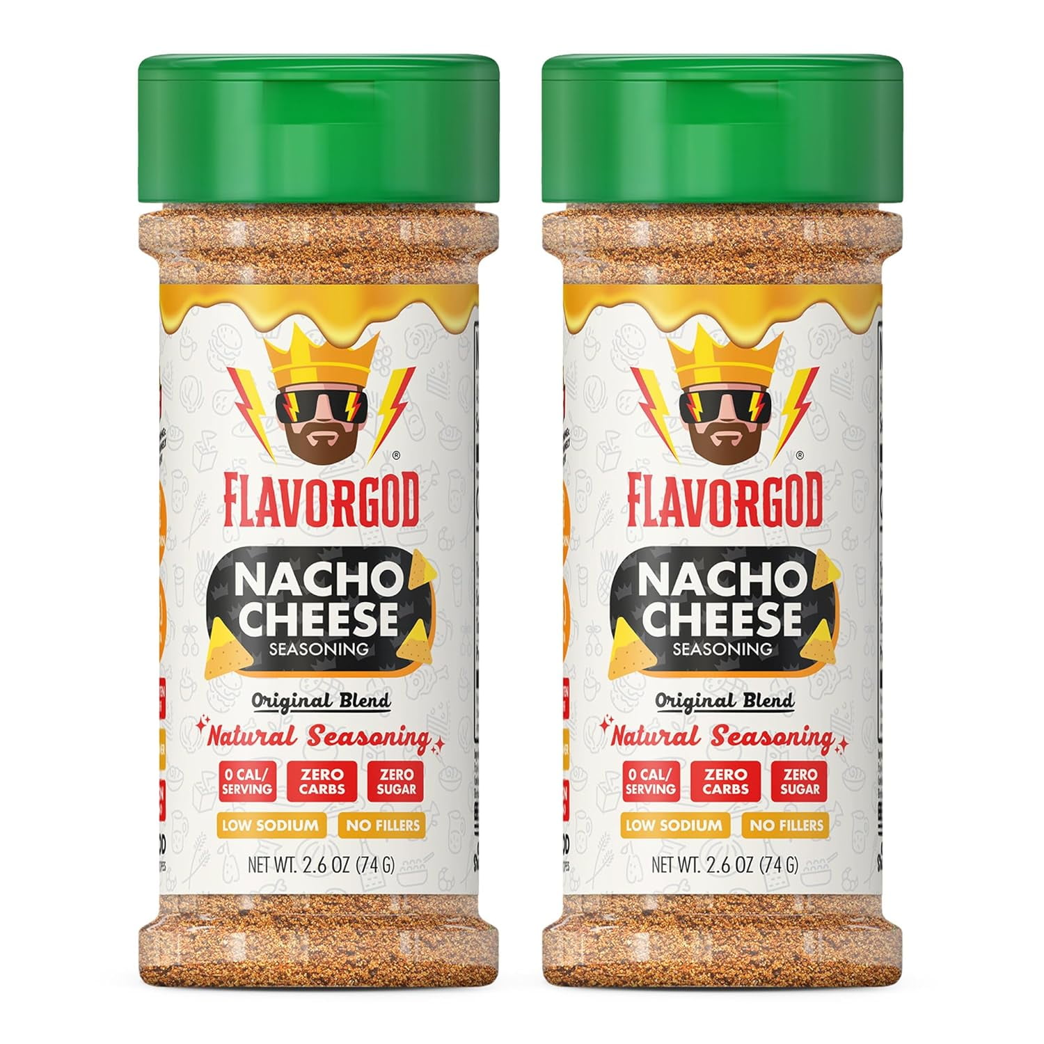 Nacho Cheese Seasoning Mix by Flavor God, Pack of 2 - Premium All ...