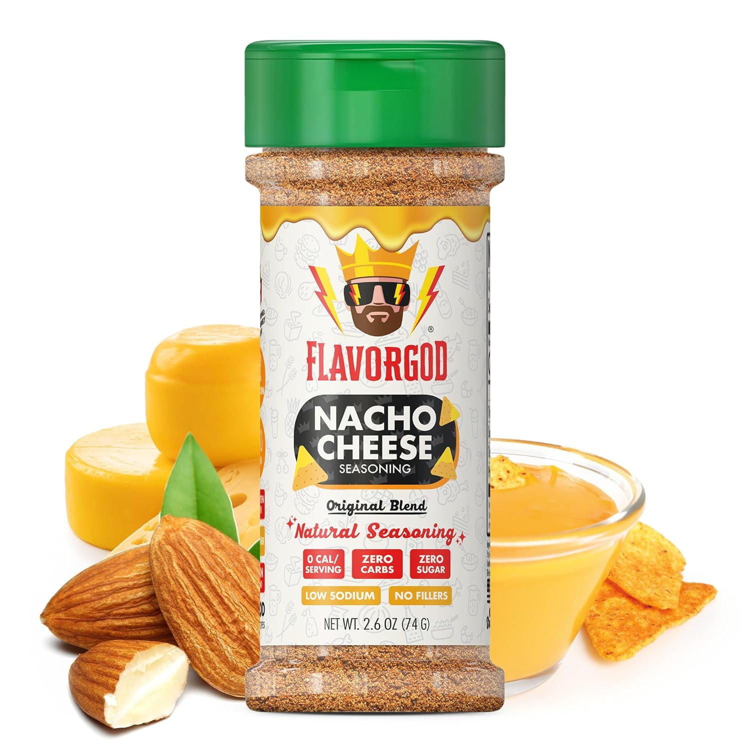 Nacho Cheese Seasoning Mix by Flavor God - Premium All Natural & Healthy Spice Blend for Chicken ...