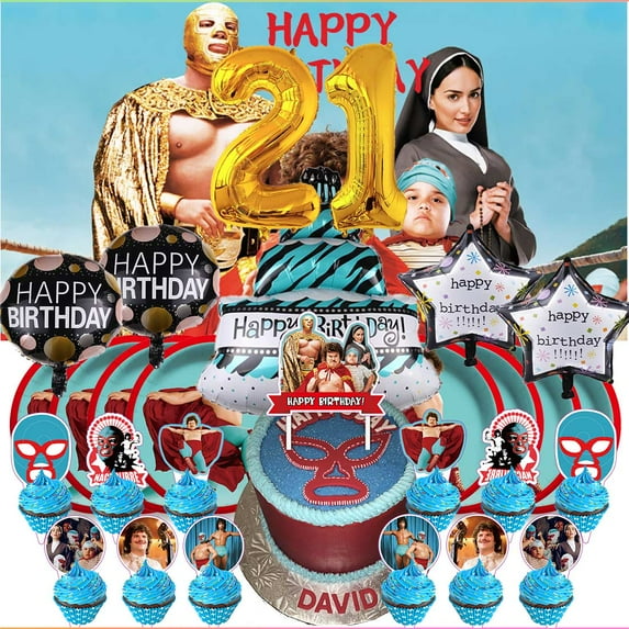 Nacho Libre 21th Tableware Balloons Cake Toppers Backdrop Banner ...