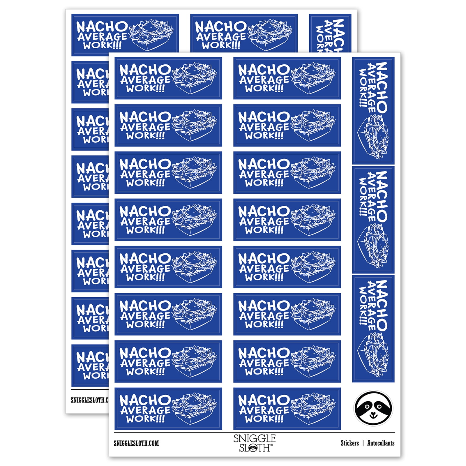 Nacho Not Your Average Work Teacher Student School Sticker Set - Dark ...