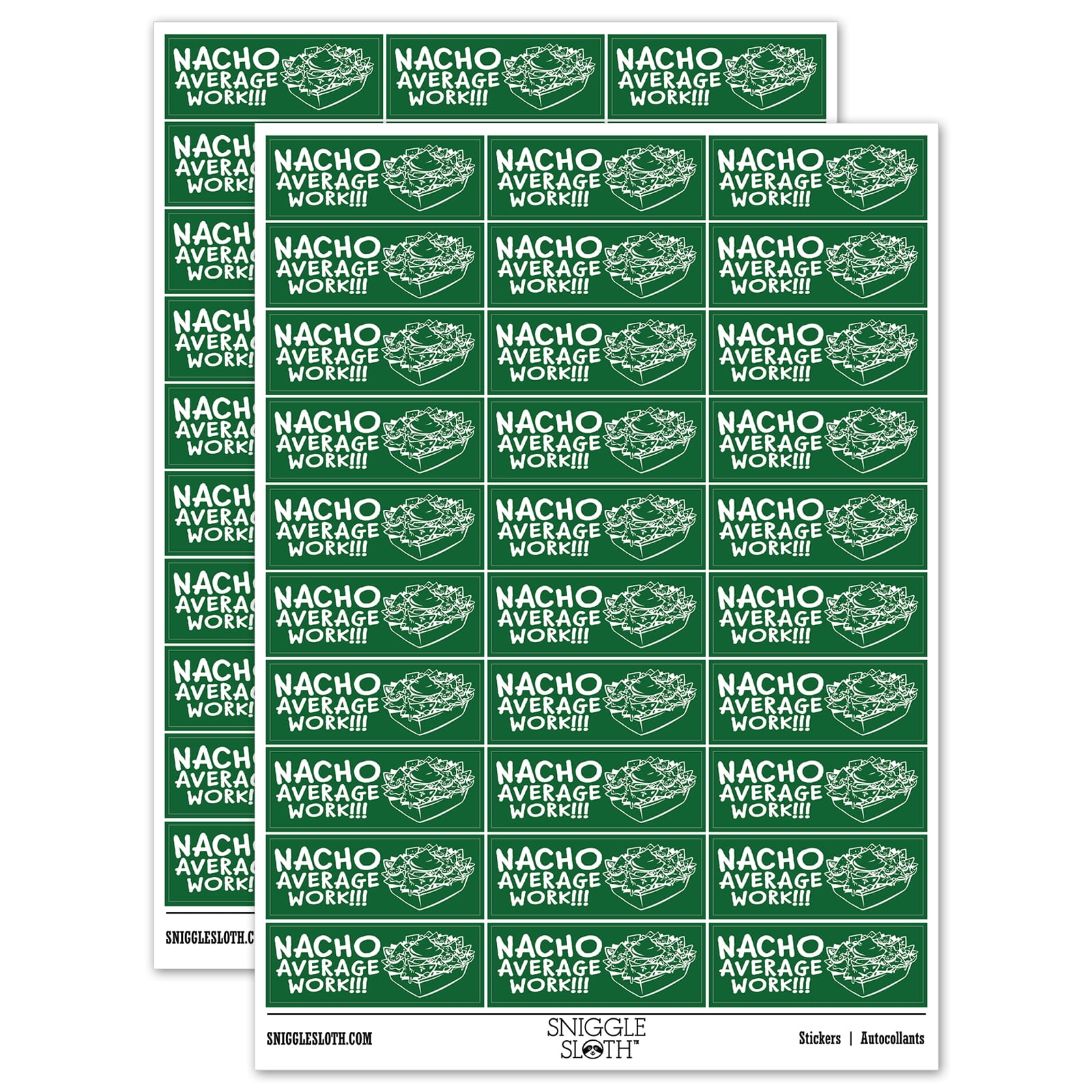 Nacho Not Your Average Work Teacher Student School Sticker Set - Dark ...
