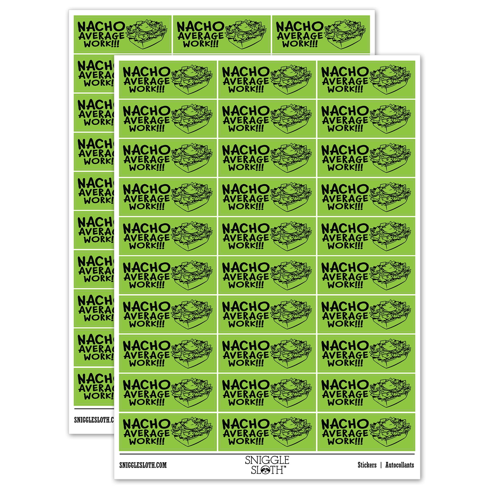 Nacho Not Your Average Work Teacher Student School Sticker Set - Light ...