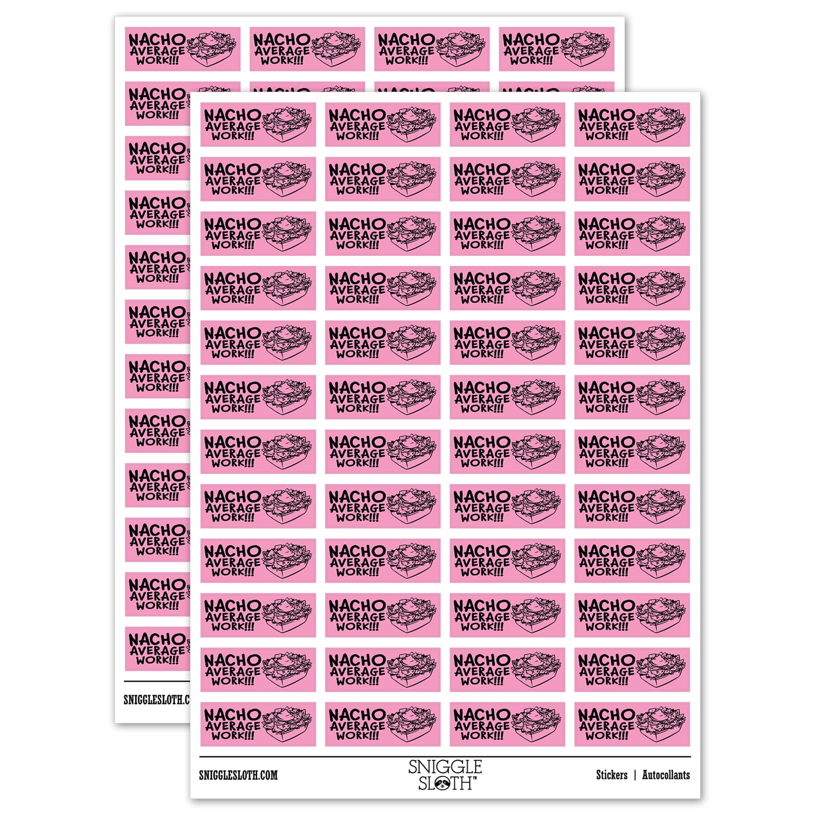 Nacho Not Your Average Work Teacher Student School Sticker Set - Light ...