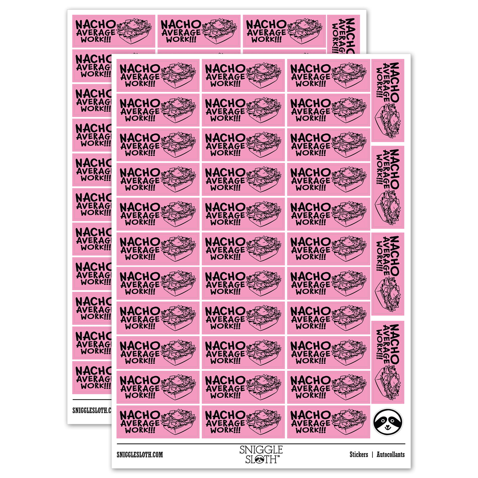 Nacho Not Your Average Work Teacher Student School Sticker Set - Light ...
