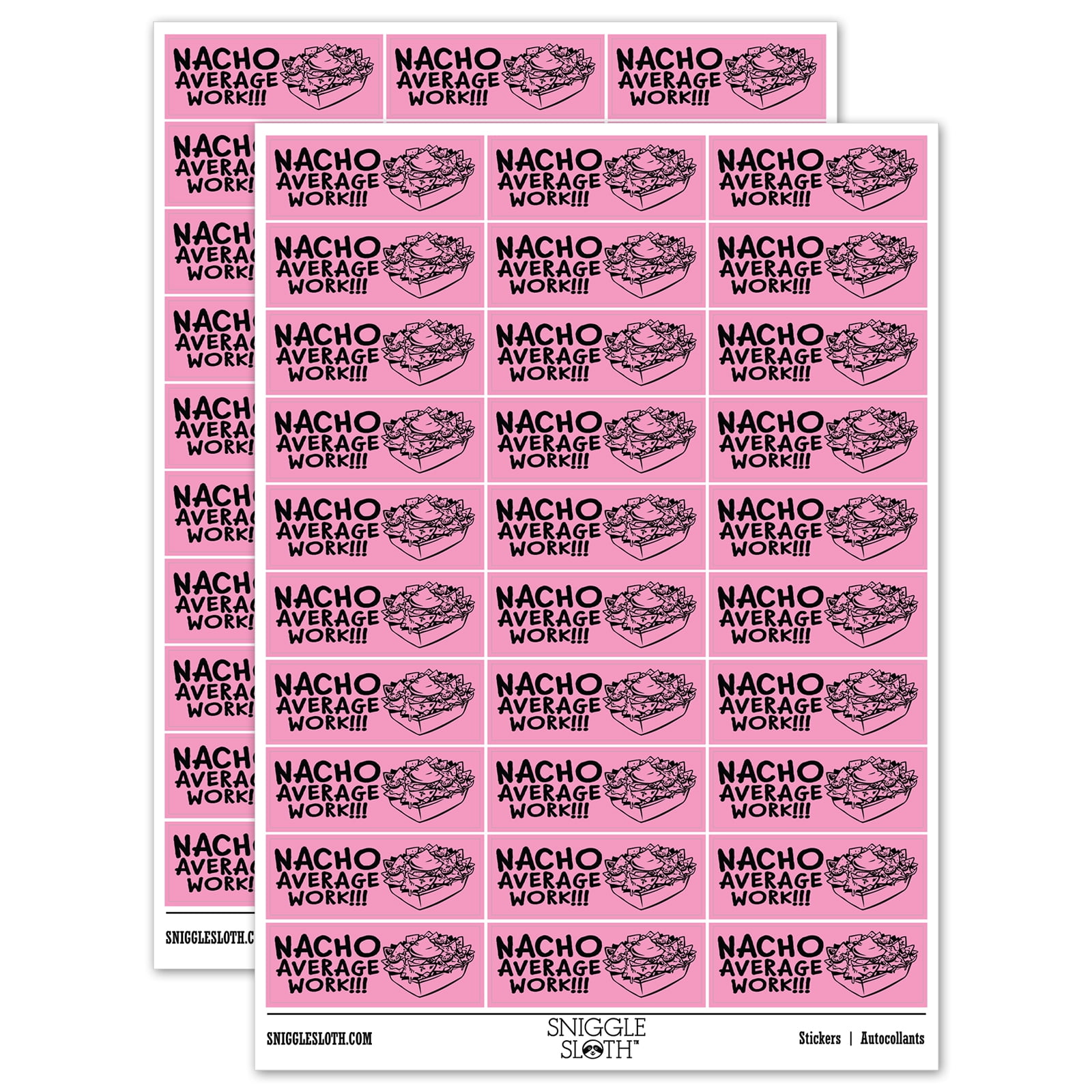 Nacho Not Your Average Work Teacher Student School Sticker Set - Light ...