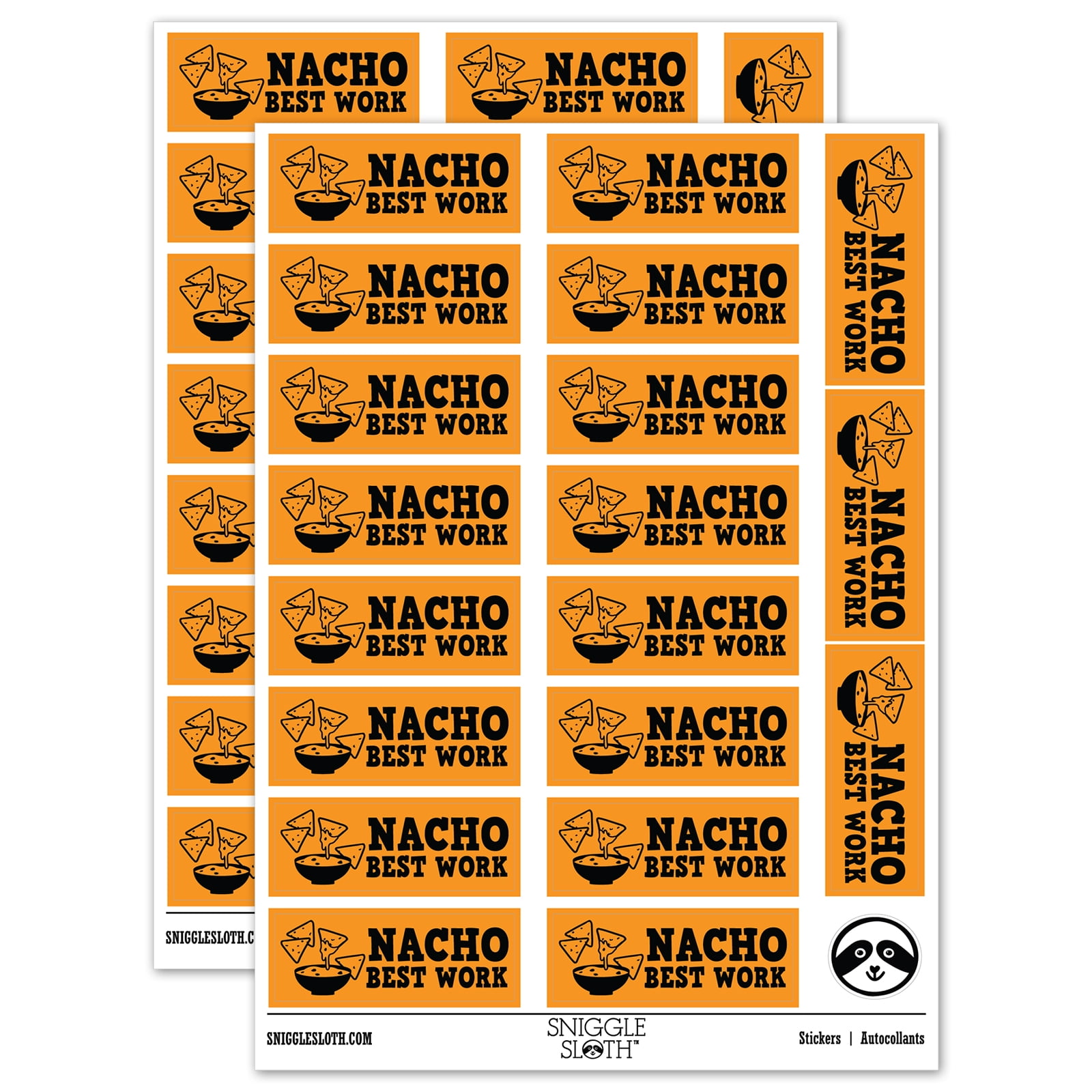 Nacho Not Your Best Work Teacher Student School Sticker Set - Orange ...
