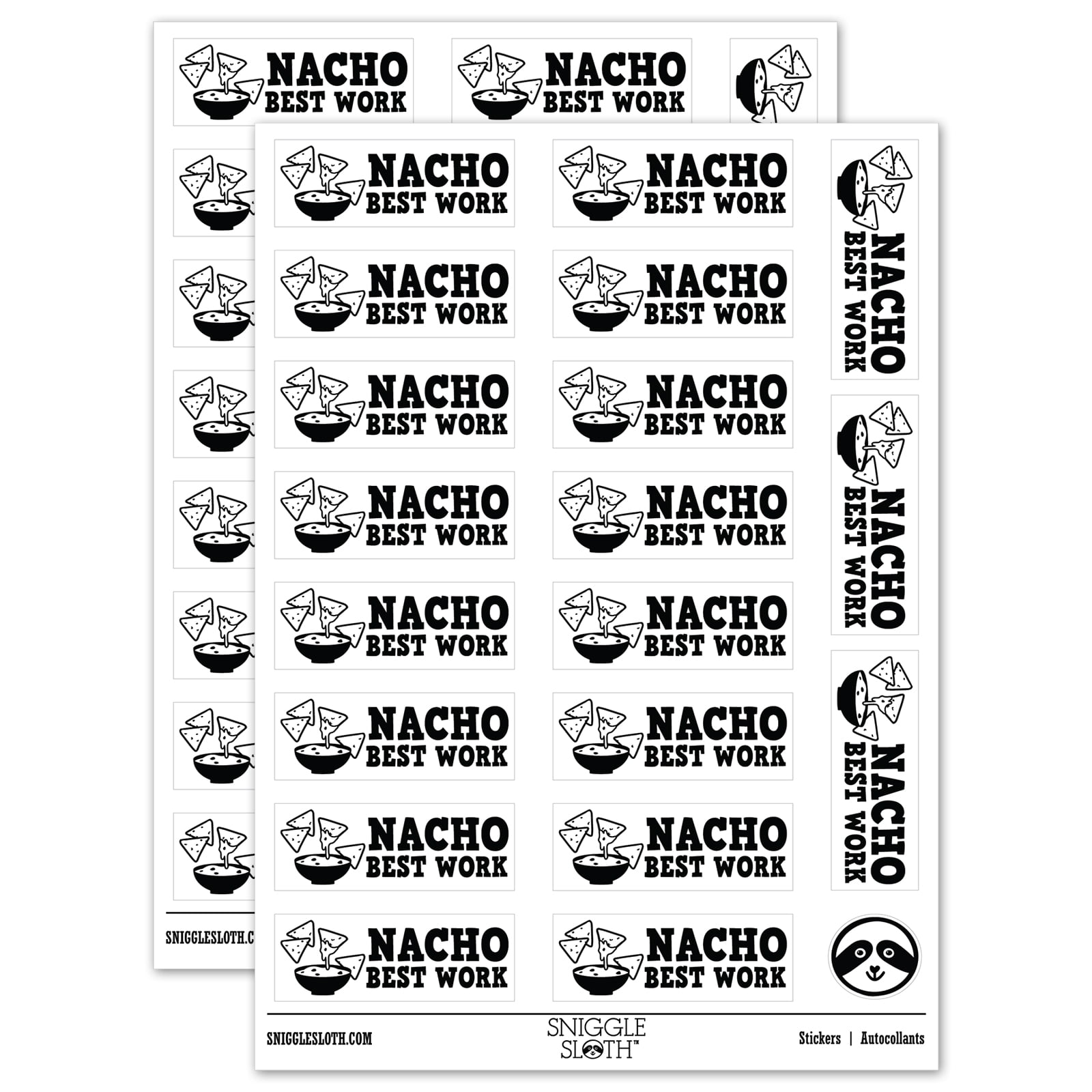 Nacho Not Your Best Work Teacher Student School Sticker Set - White ...