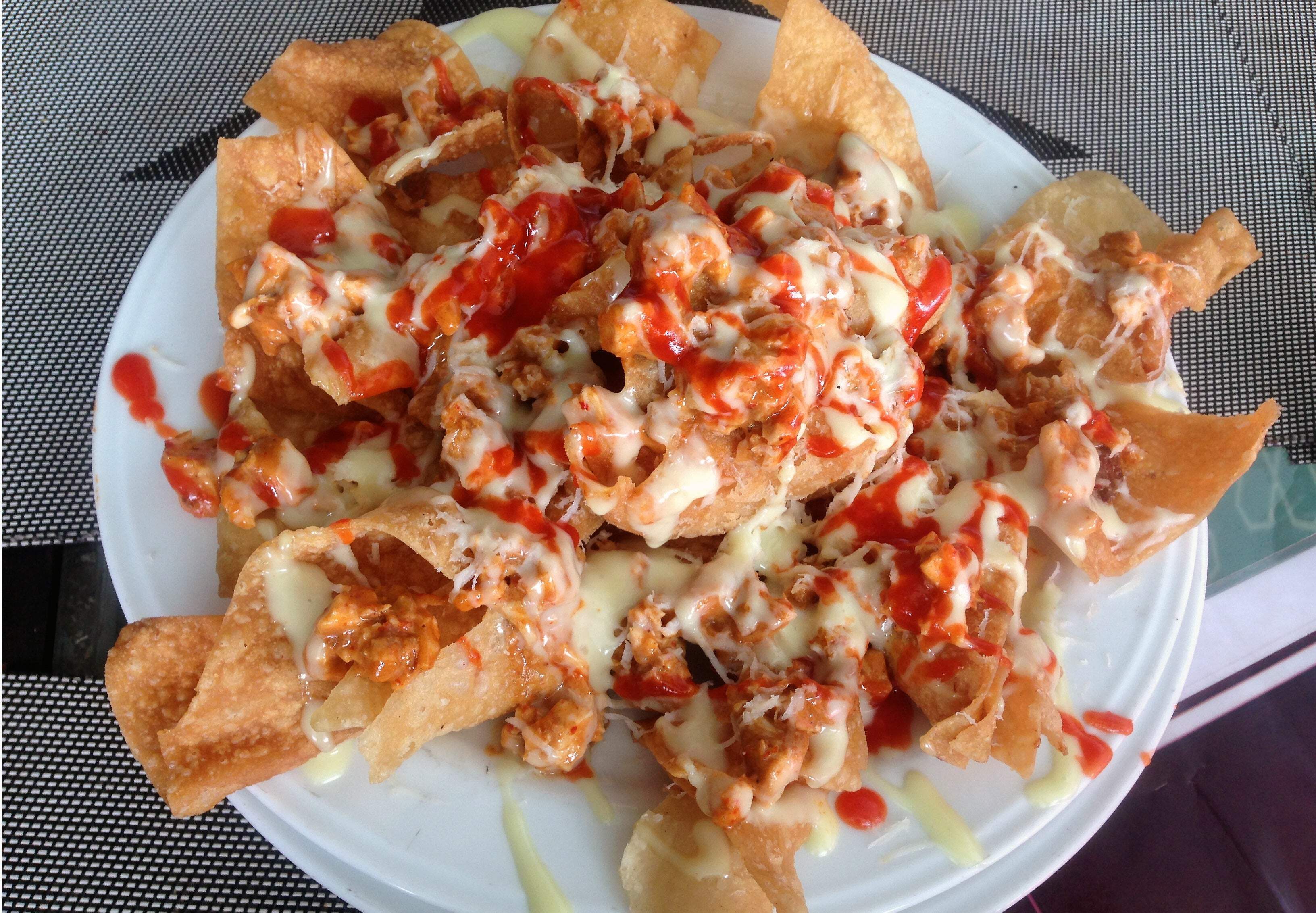 Nacho Plate With Cheese Glossy Poster Picture Photo Print Banner ...