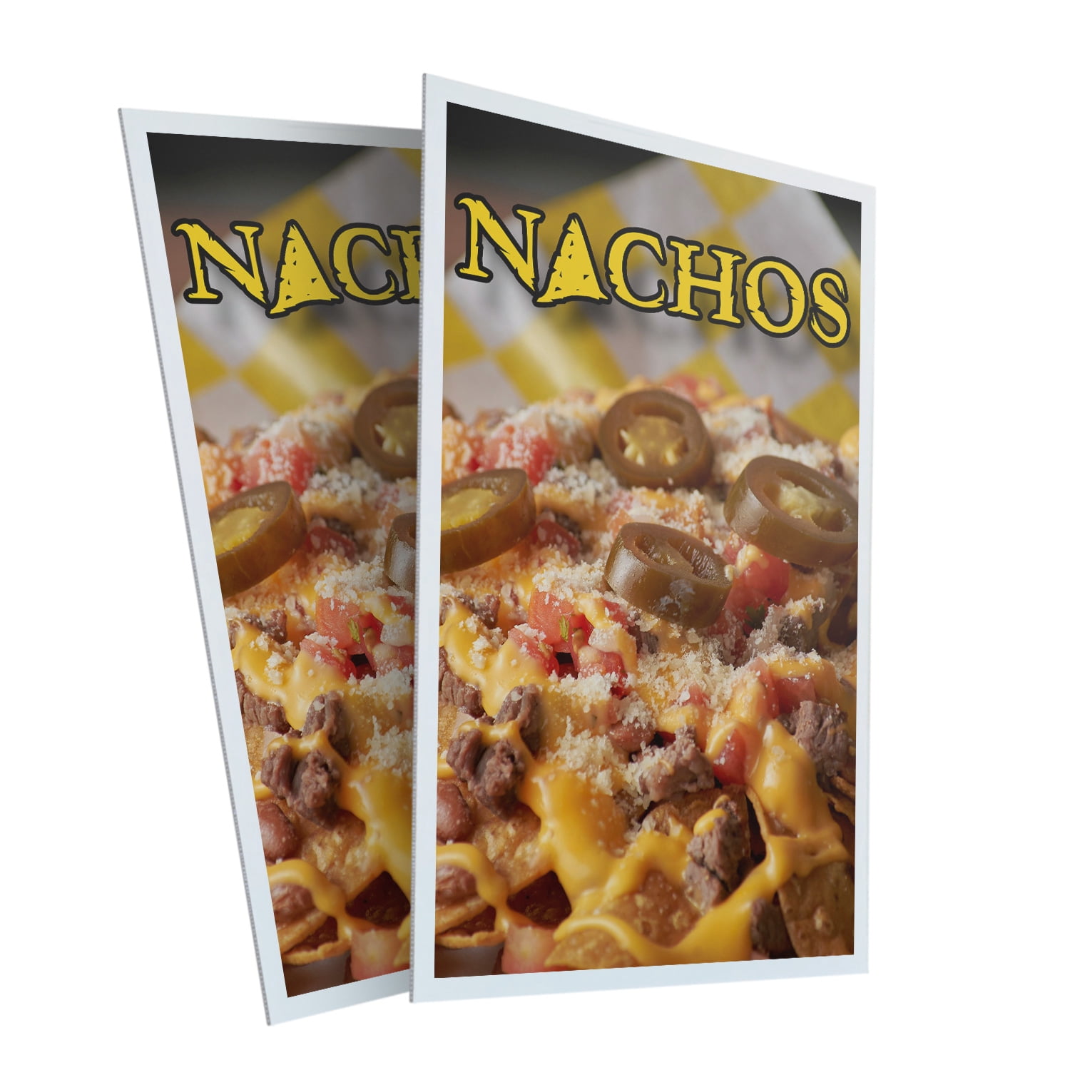 Nachos (2-Pack) 24 Inch x 36 Inch Plastic Signs | Sign Insert 4mm ...