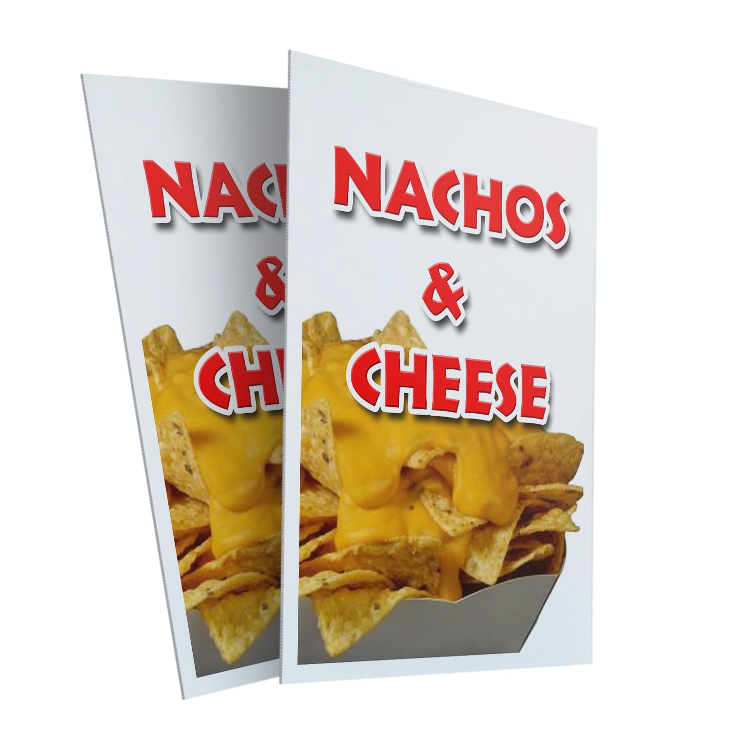 Nachos & Cheese (2-PACK) 24" x 36" Plastic Signs | Sign Insert 4mm ...