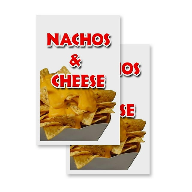 Nachos & Cheese (2-PACK) 24" x 36" Vinyl Decals | Sign Insert Peel ...