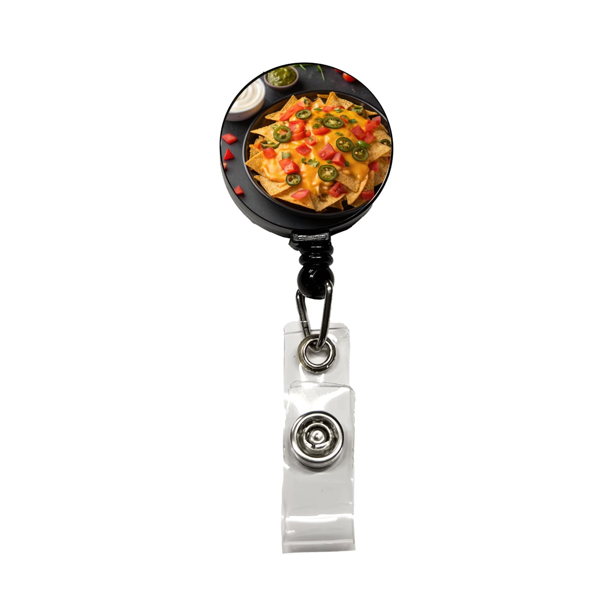 Nachos Chips Salsa Cheese Mexican Retractable Reel ID Badge Key Card ...