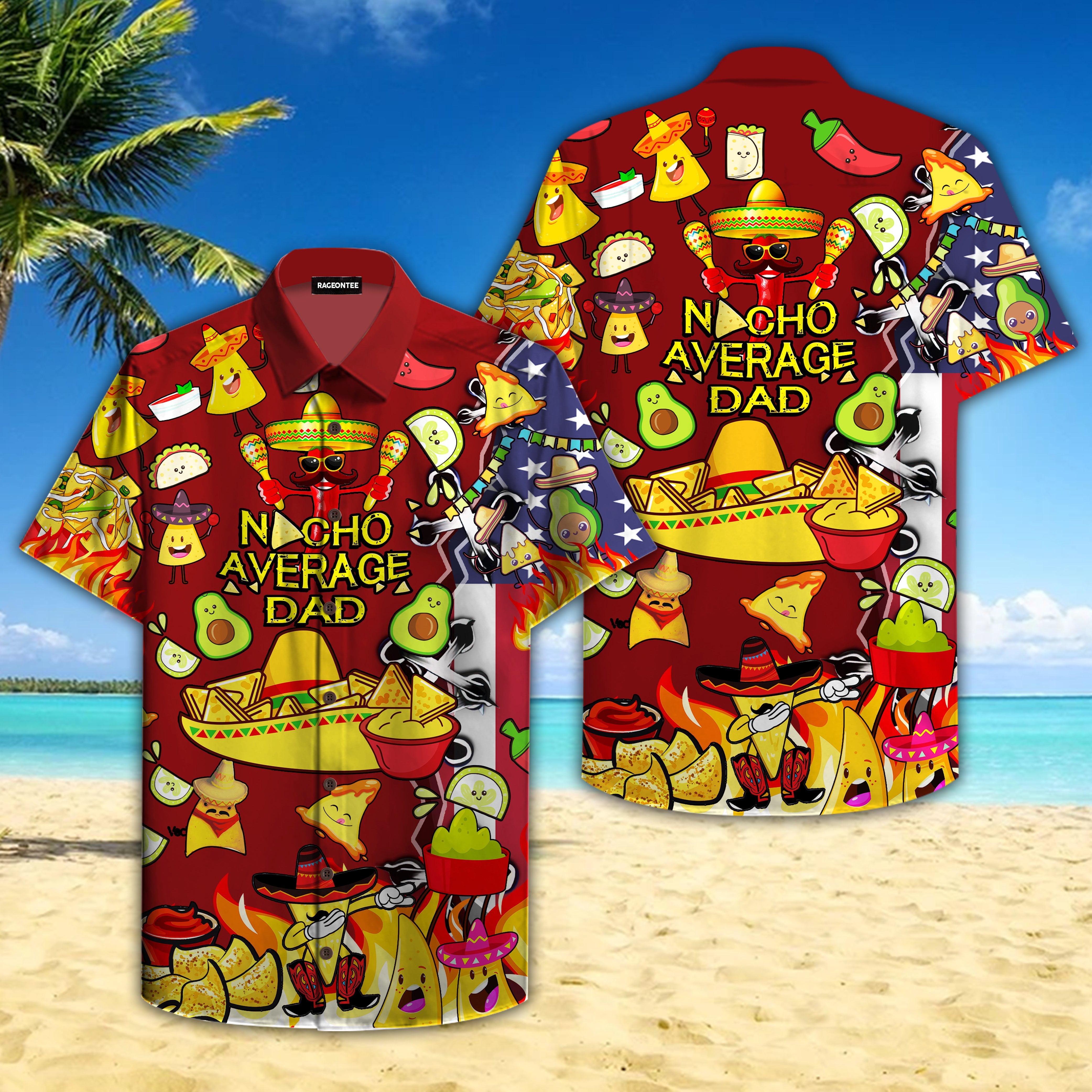 Nachos Daddy Hawaiian Shirt - Walmart.com