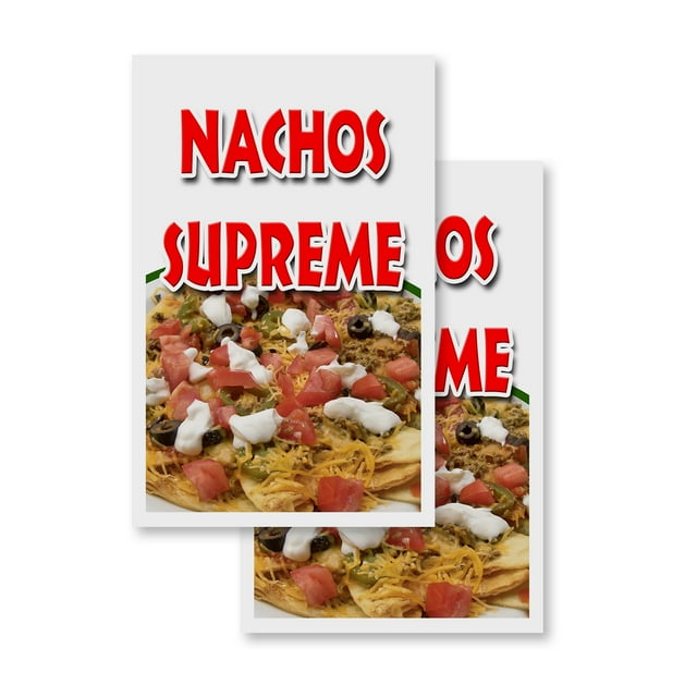 Nachos Supreme (2-PACK) 24" x 36" Vinyl Decals | Sign Insert Peel ...