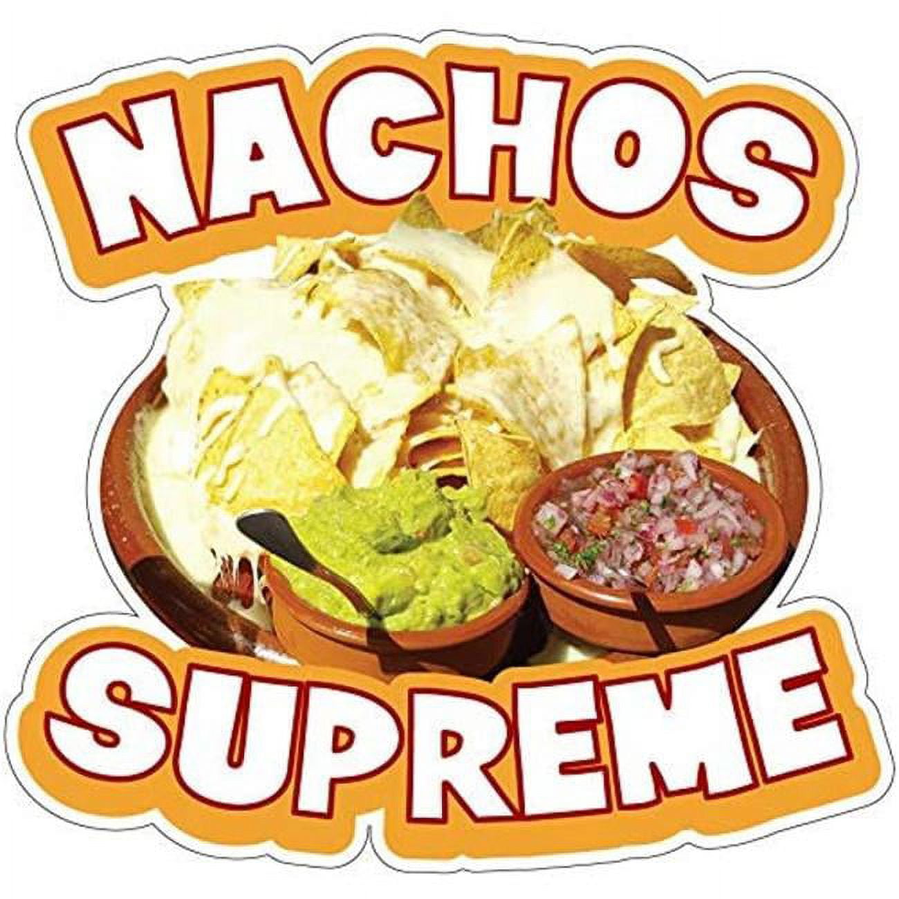 Nachos Supreme 24 in. Decal Concession Stand Food Truck Sticker ...