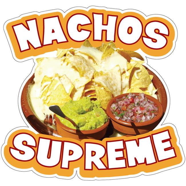 Nachos Supreme 8 in. Decal Concession Stand Food Truck Sticker ...