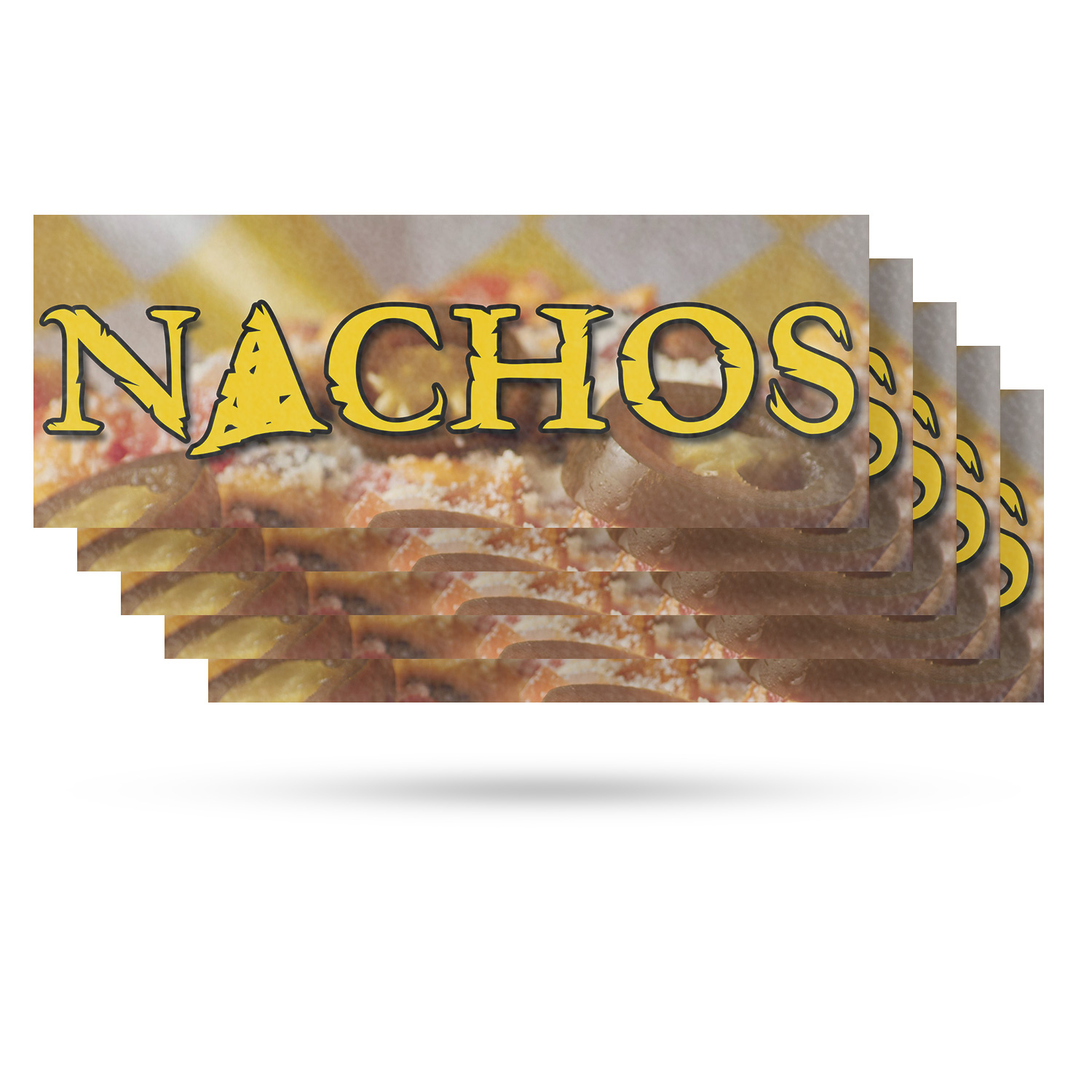 Nachos Vinyl Decal 5 Pack of 12 Inch x 5 Inch Weatherproof Heavy-Duty ...