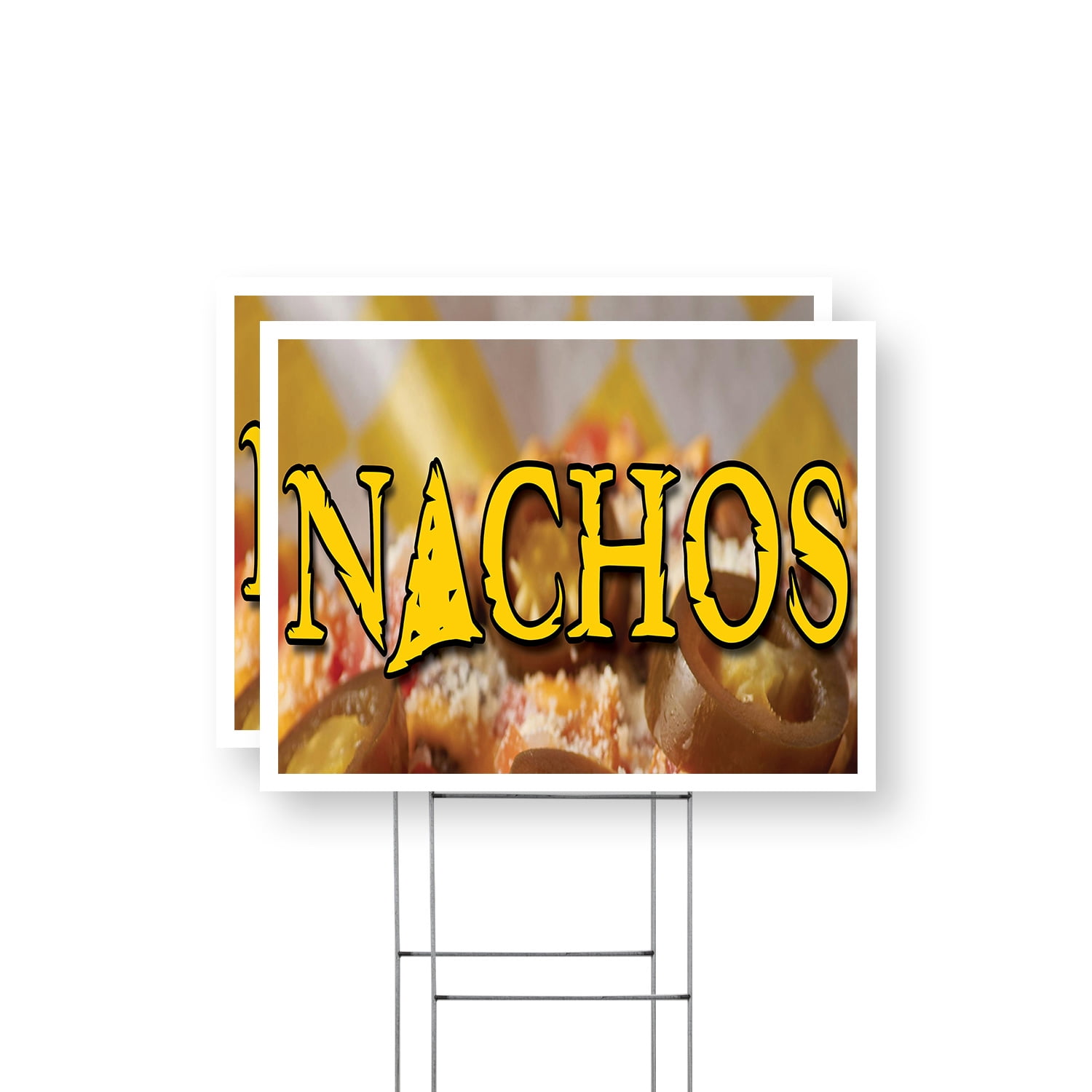 Nachos Yard Sign 2 Pack of 18 Inch x 24 Inch Double Sided Weatherproof ...