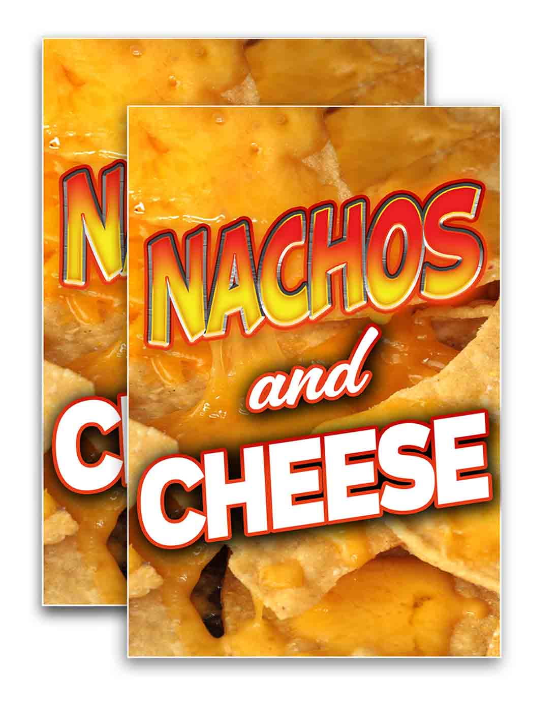 Nachos and Cheese (24" X 36") Vinyl Decal Only (Pack of 2) |Sign ...