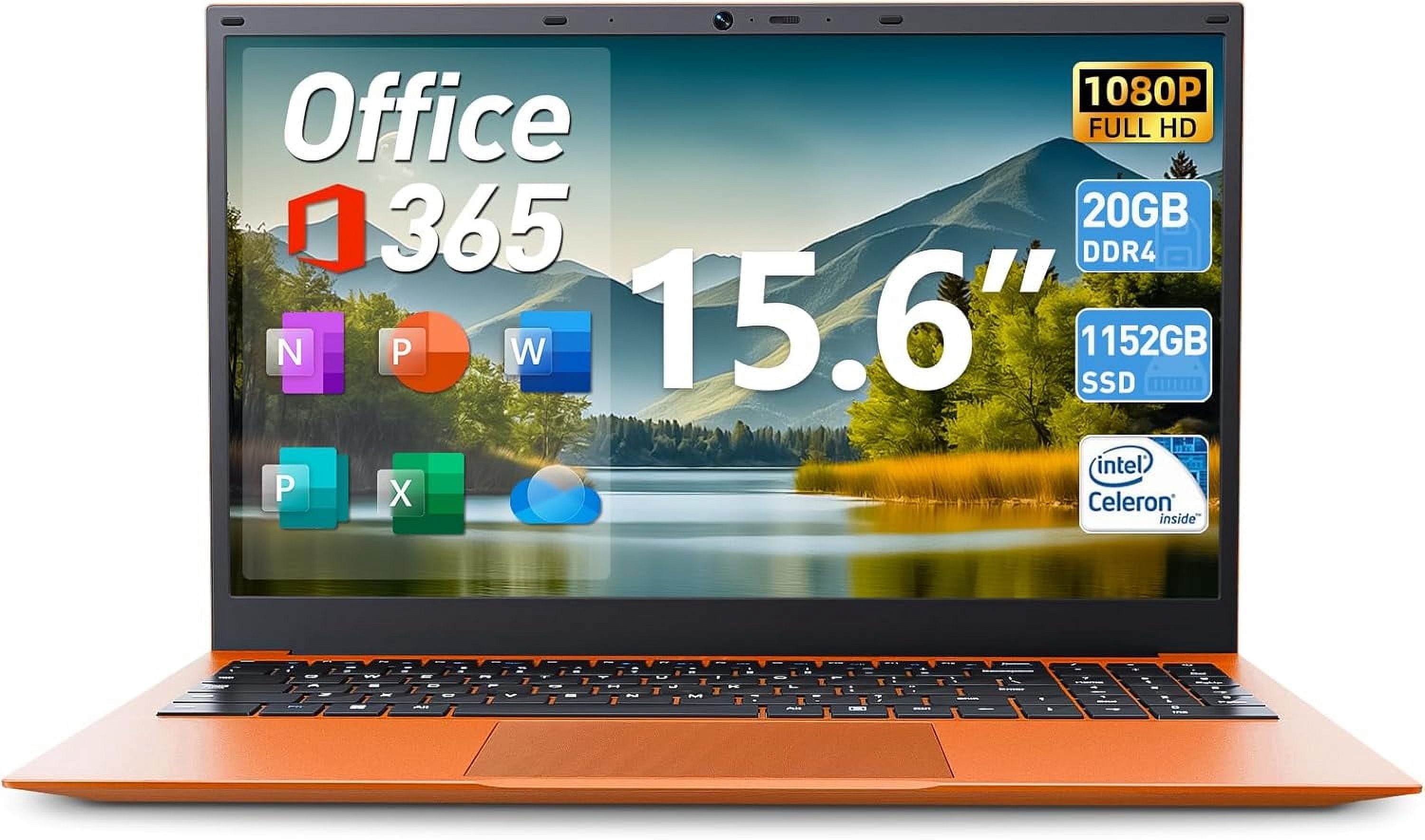 Naclud 15.6" Windows 11 Laptop 20GB DDR4 128+1024GB ROM Computer, 4 ...