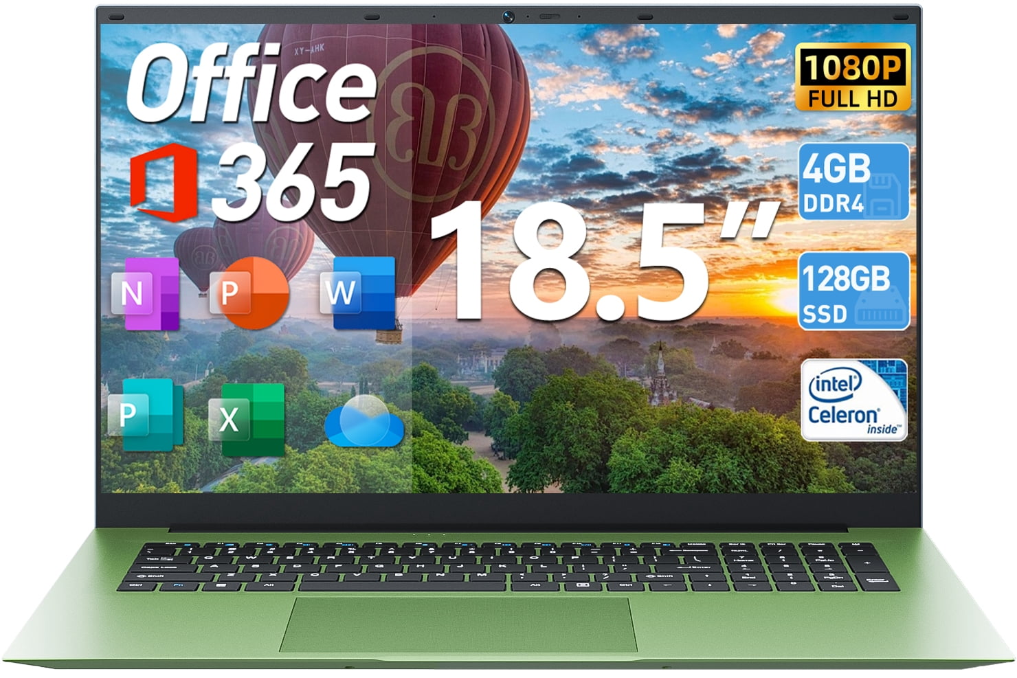 Naclud 18.5" Windows 11 Laptop 4GB DDR4 128GB ROM Computer, 4 Core ...