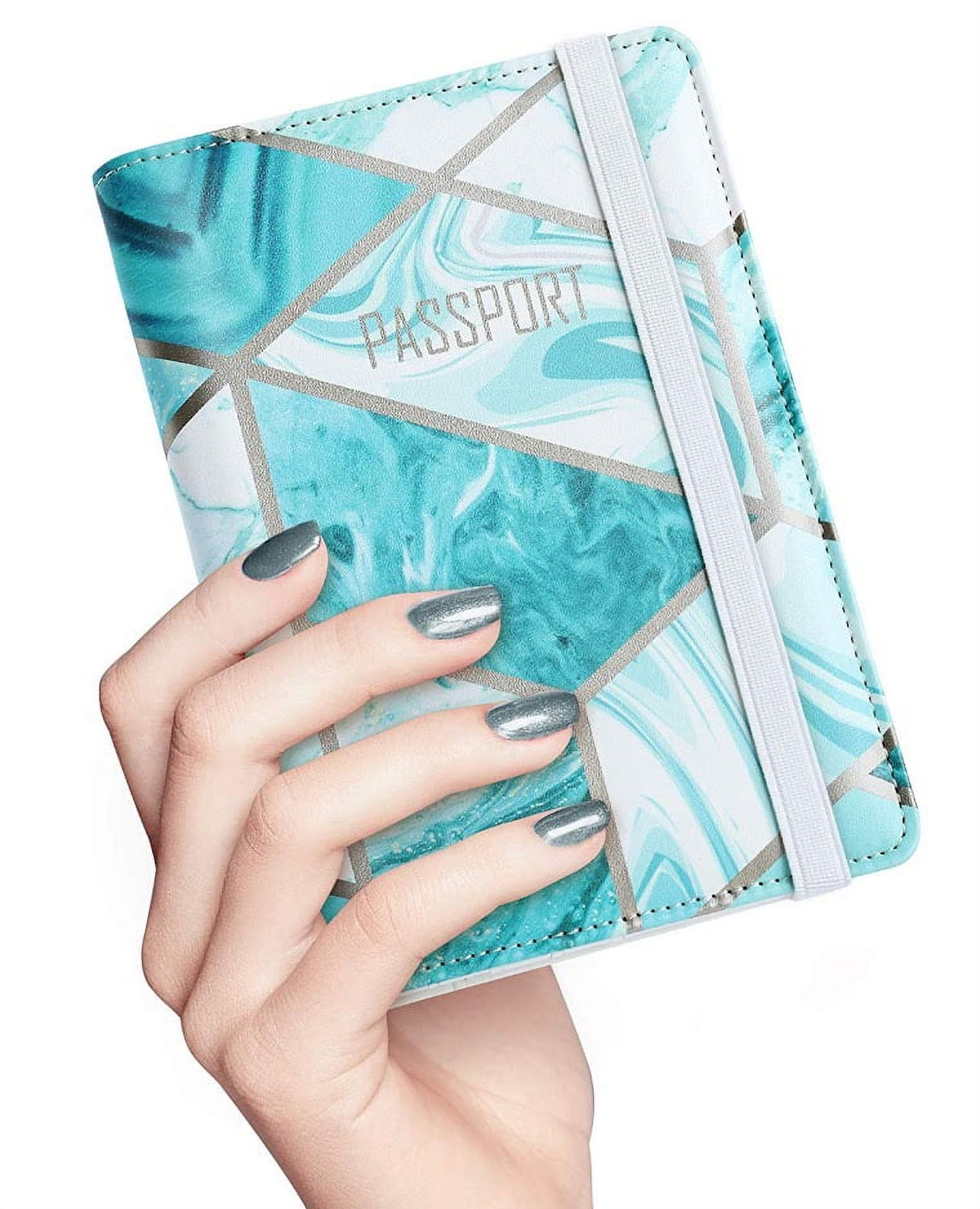 Nacuwa Passport Holder Cover, [Updated Version] Leather RFID Blocking ...