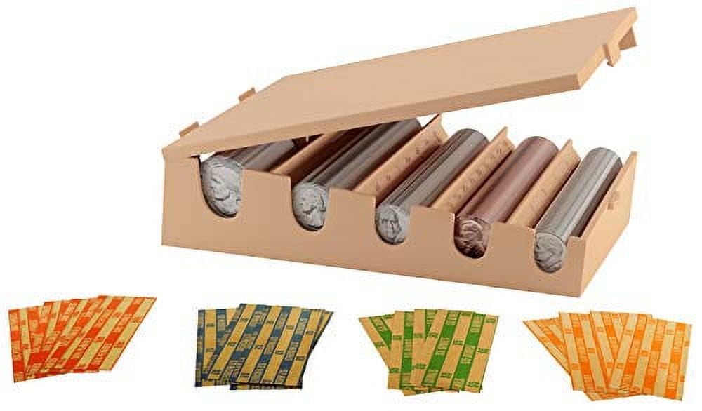 Nadex Coin Manager Pro - Coin Organizer Tray with 120 Coin Wrappers ...