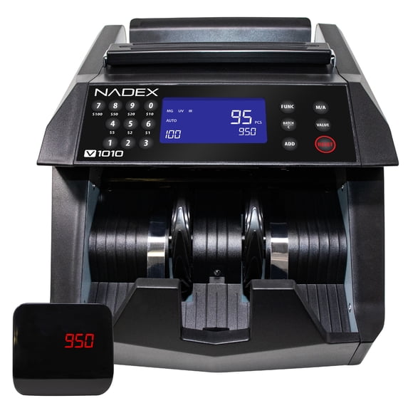 Nadex V1010 Bill Counter, Batching, Value Counting, Counterfeit ...