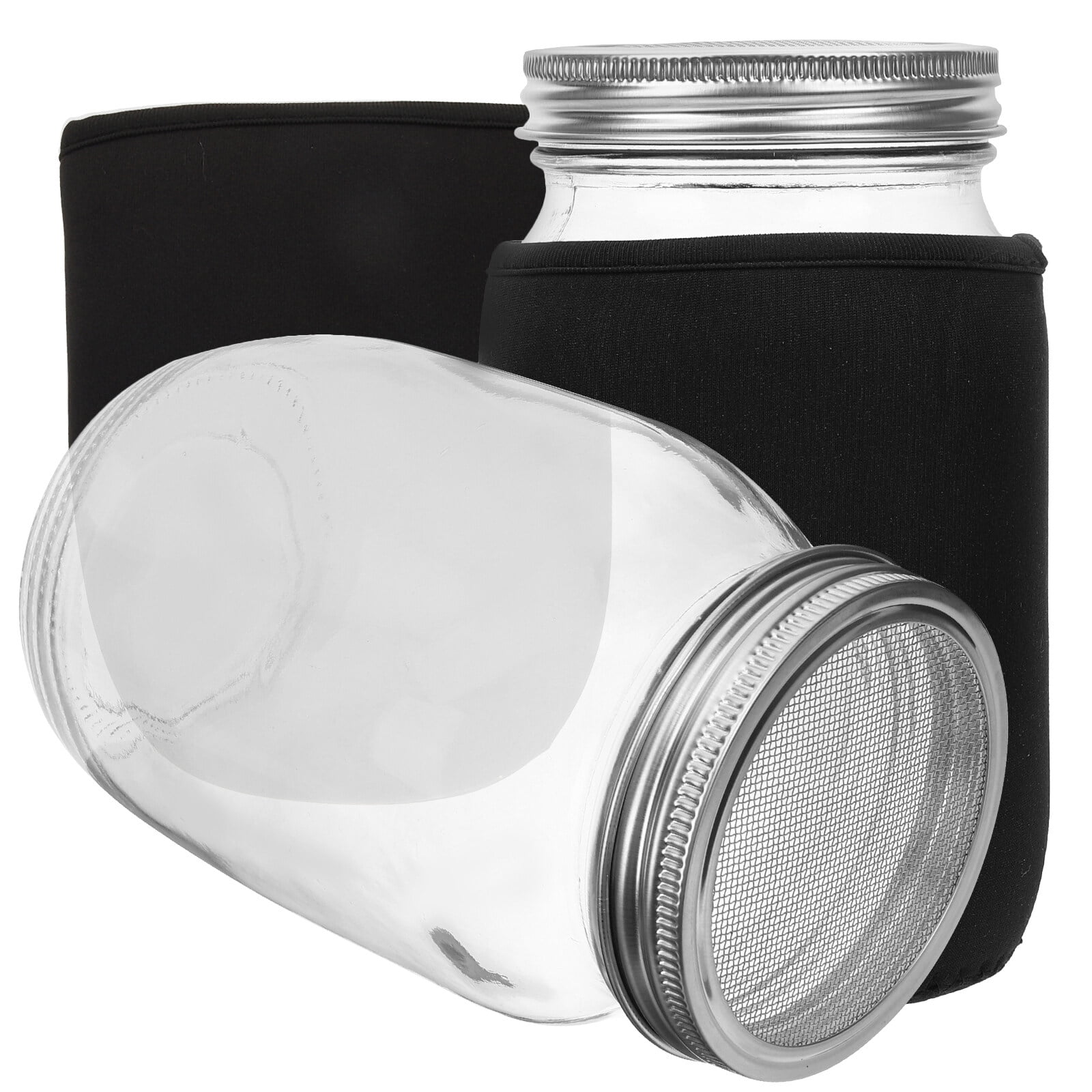 Nadi 1 Set Sprouting Kit Jar Lid Set Indoor Sprouting Jar with Blackout ...