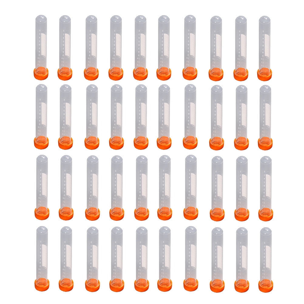 Nadi 100pcs Laboratory Centrifuge Tubes 15ml Test Tubes Screw Caps ...