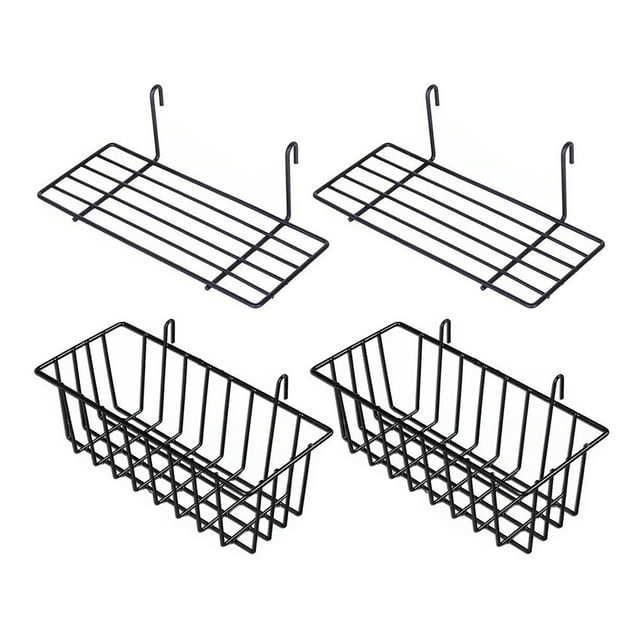 Nadi 2 Sets Pegboard Baskets Peg Board Racks Wire Shelf Baskets Bins ...