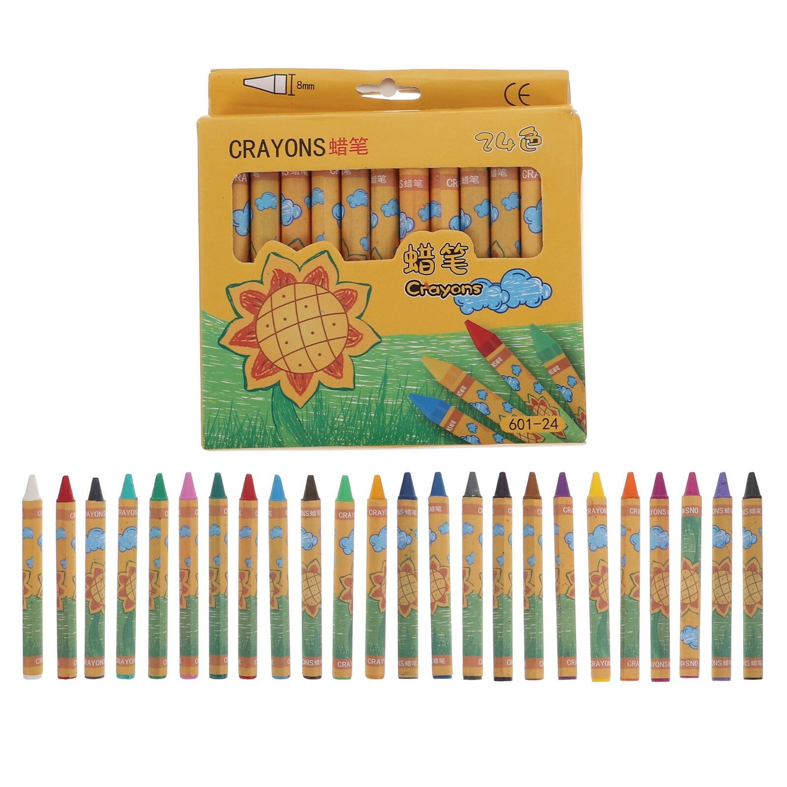 Nadi 48 Pcs Creative Children's Cartoon Crayons Drawing Graffiti Pens ...