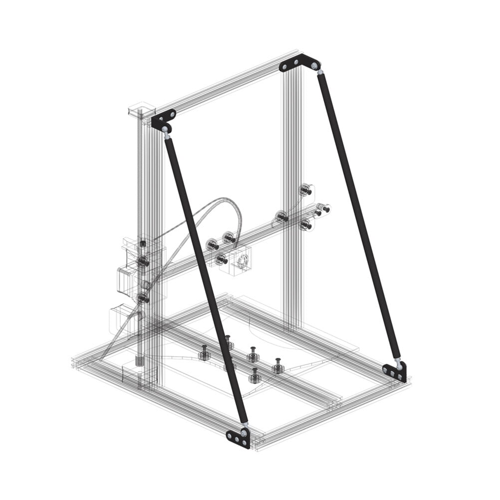 Nadi 80x1.4cm 3D Printer Pull Rod Kit CR-10 S5 Pull Rod Kit Reinforce ...