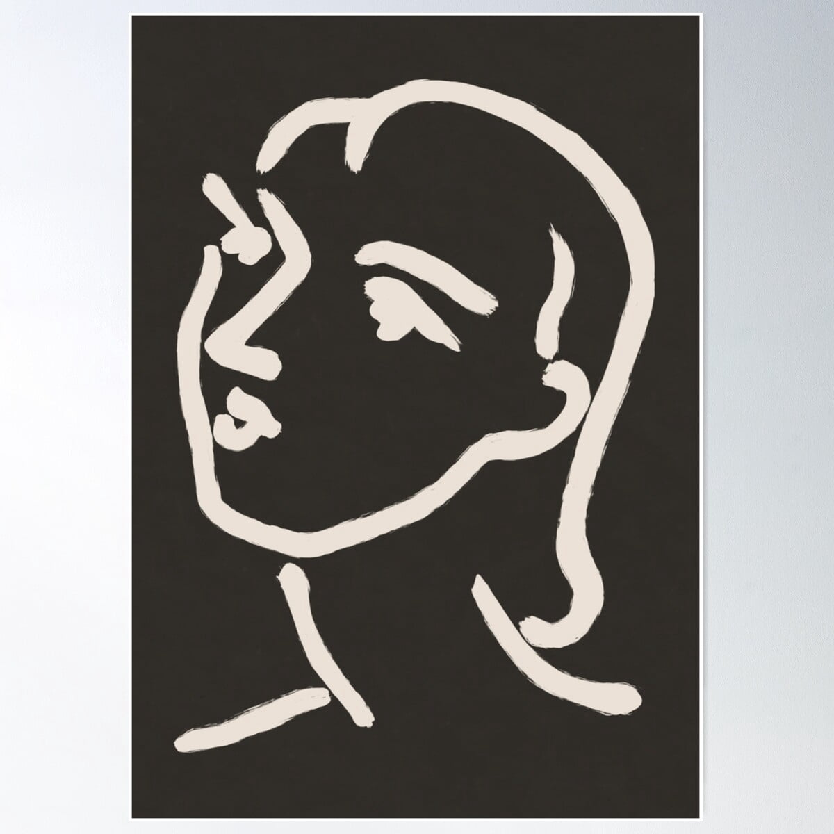 Nadia Line Art Black Poster Wall Art, Modern Wall Decor For Living Room ...