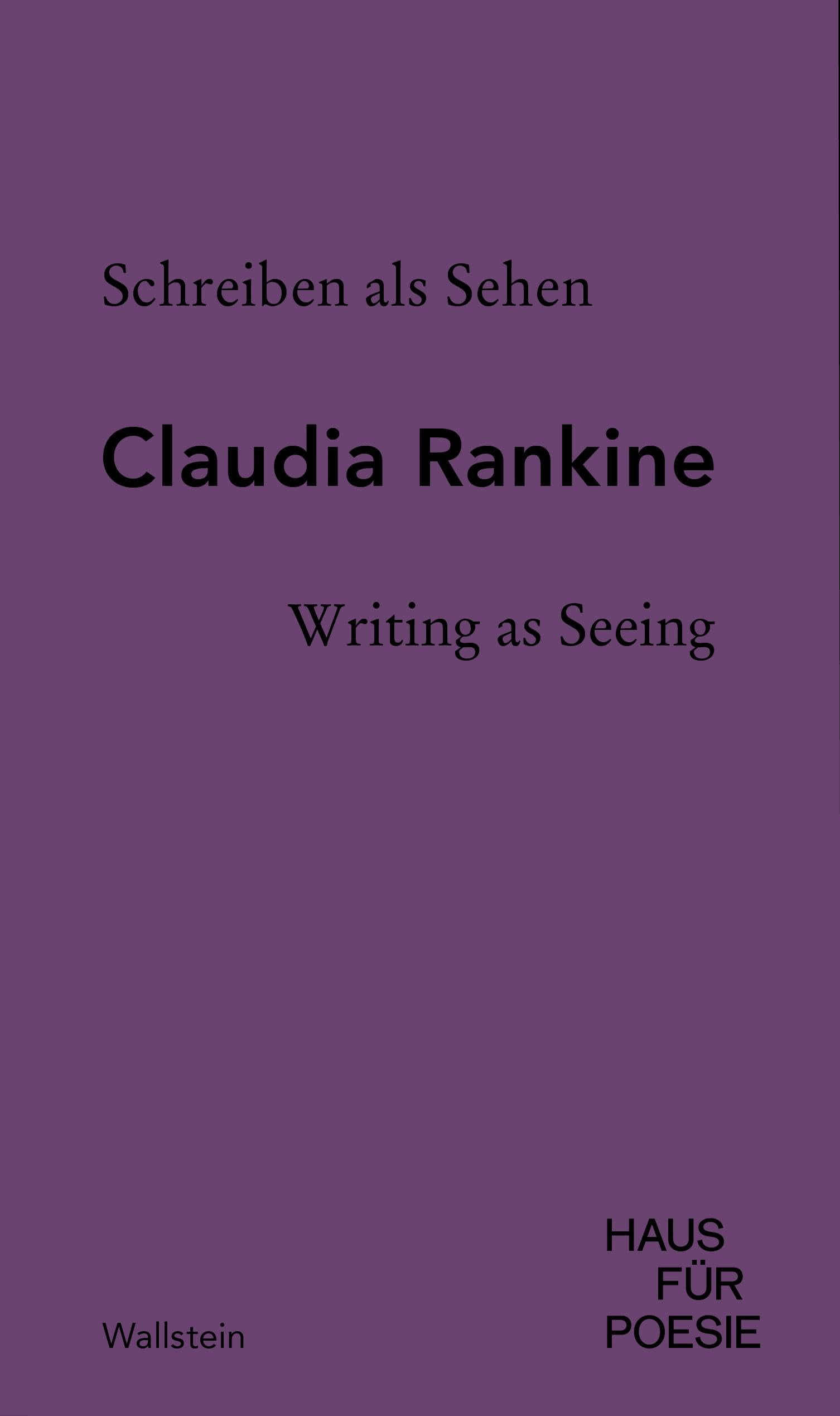 Nadine Tenbieg,Uda Strätling,Claudia Rankine Schreiben als Sehen ...