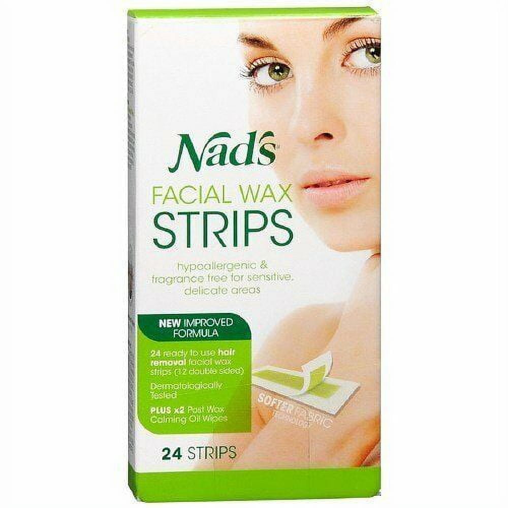 Nads Hair Removal Facial Strips 24 Count 6 Pack - Walmart.com