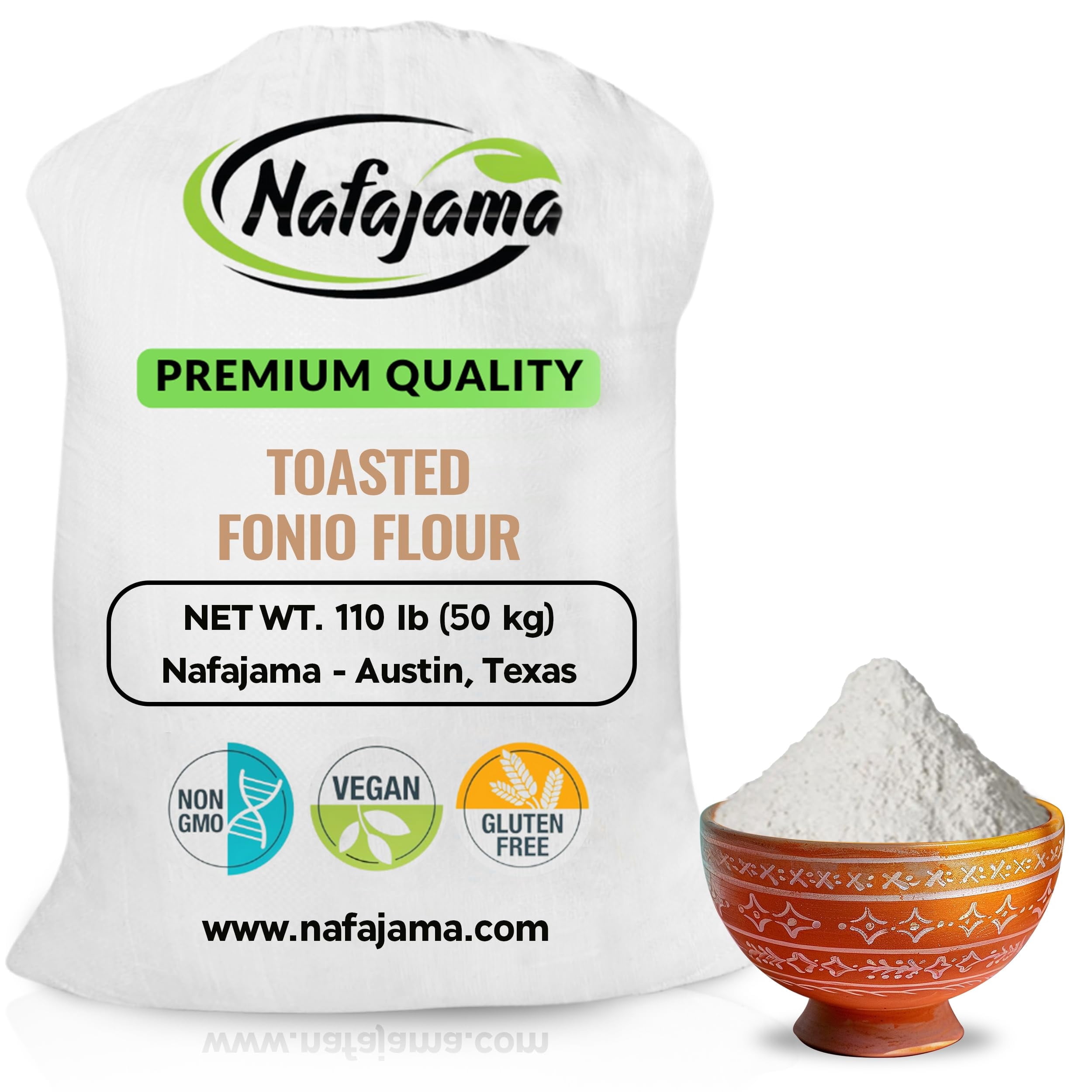 Nafajama Premium Gluten-Free Toasted Fonio Flour | Ancient African ...