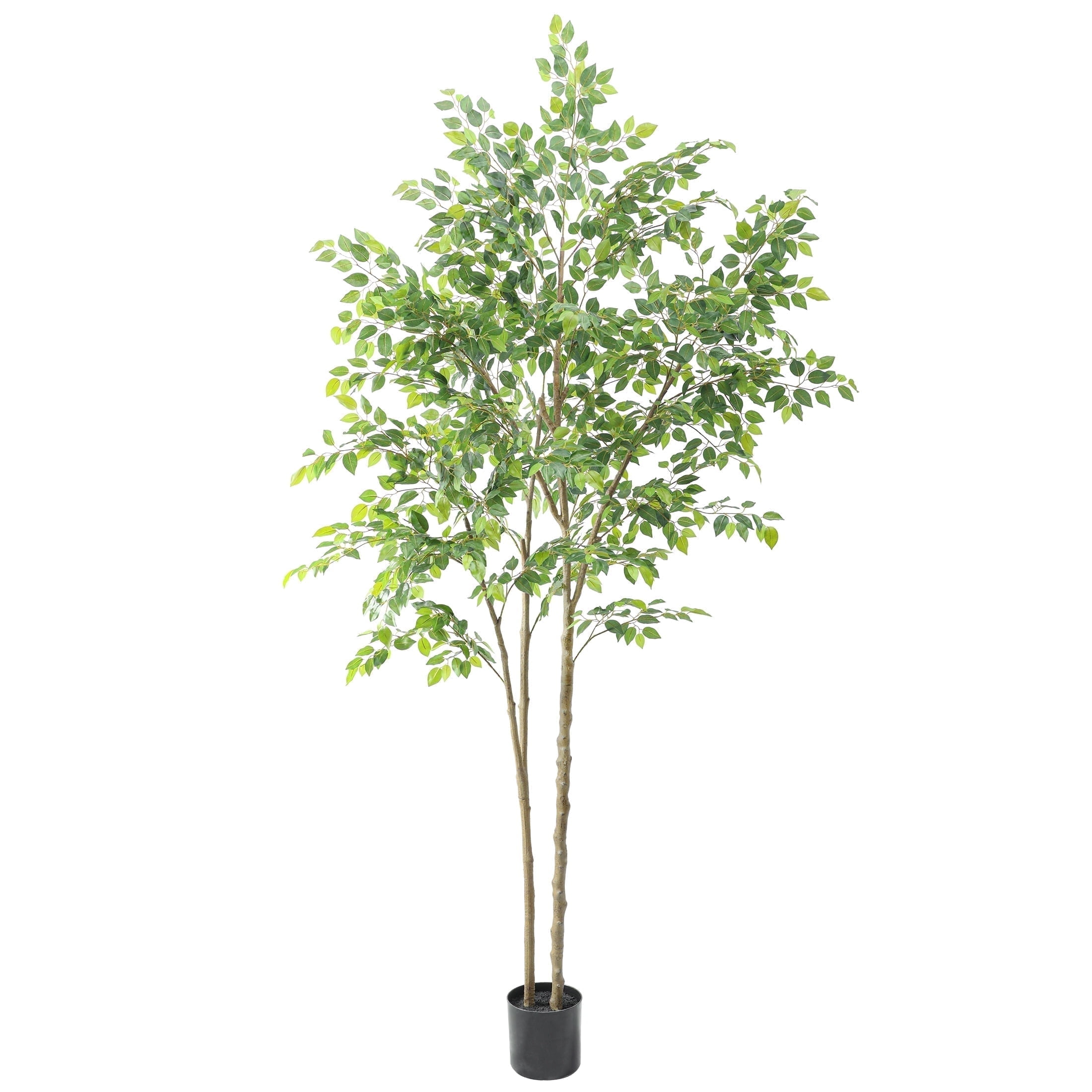 Nafresh 8ft Tall Artificial Ficus Tree with Lifelike and Full Silk ...