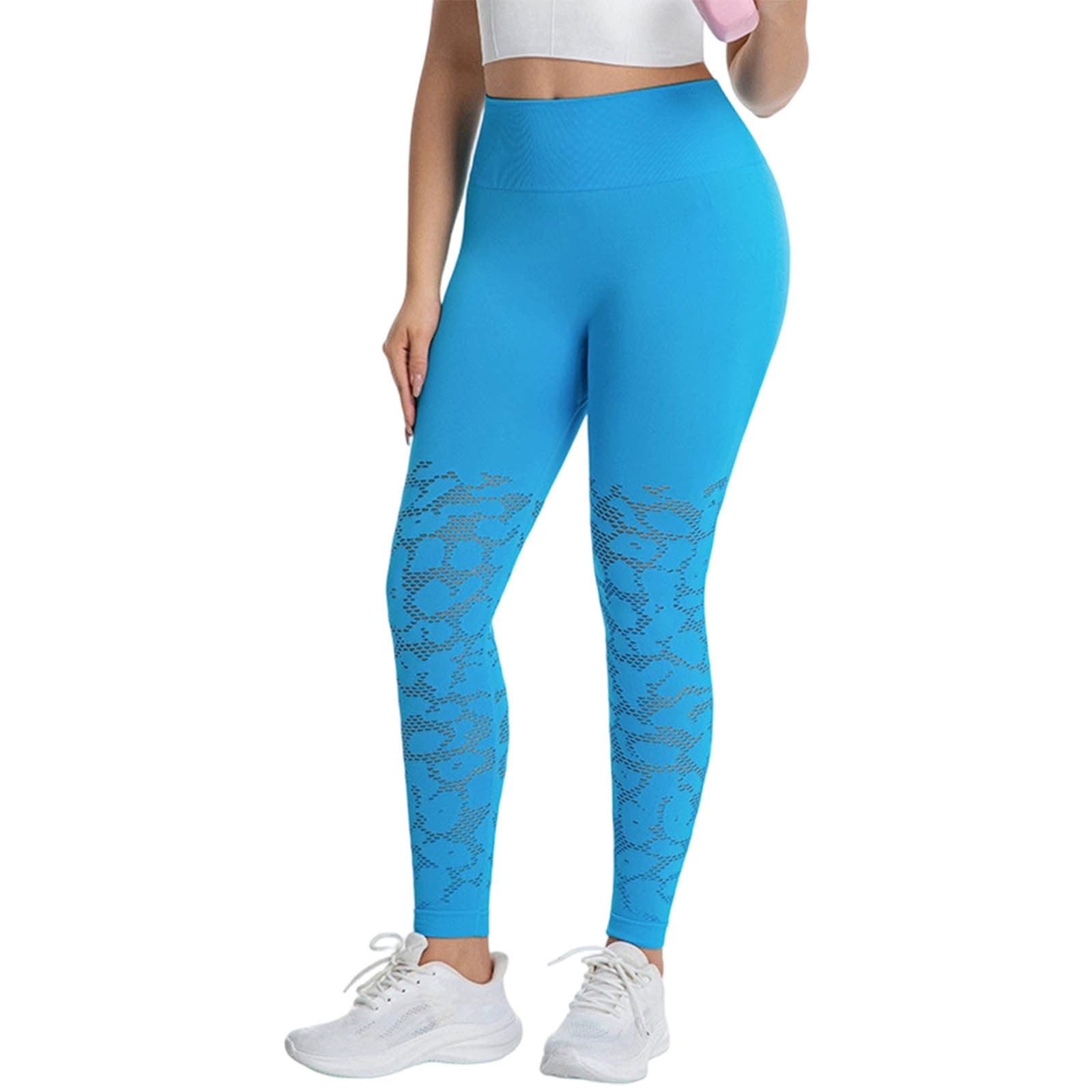 Nafuu Females Yoga Pants Solid Color High Waist Workout With Fabric For ...