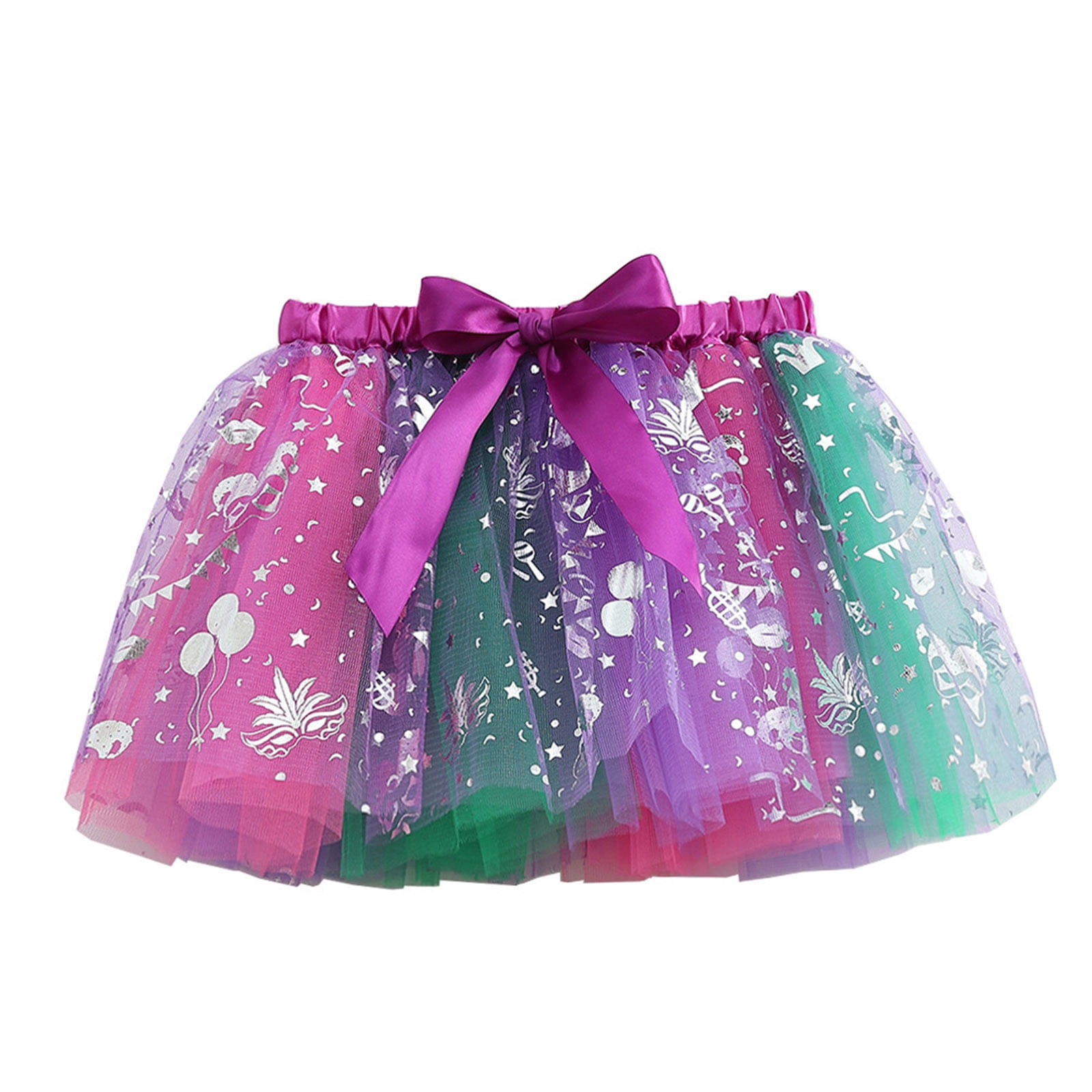 Nafuu Girls Skirts Colorful Mesh Kids Dance Party Skirt Ballet Blinder ...