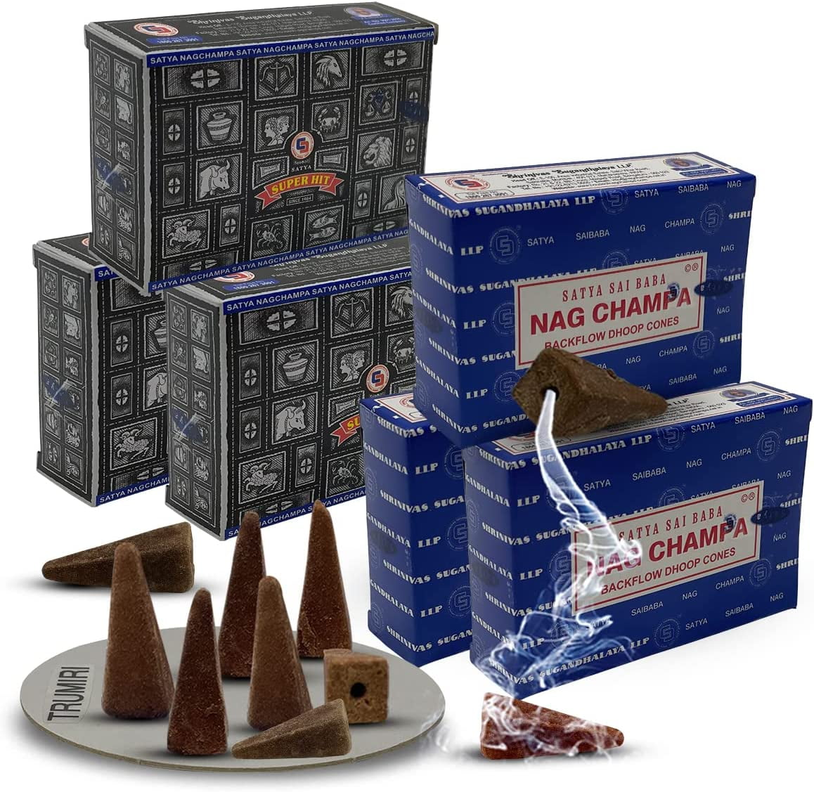 Nag Champa Super Hit Backflow Incense Cones For Waterfall Aromatic ...