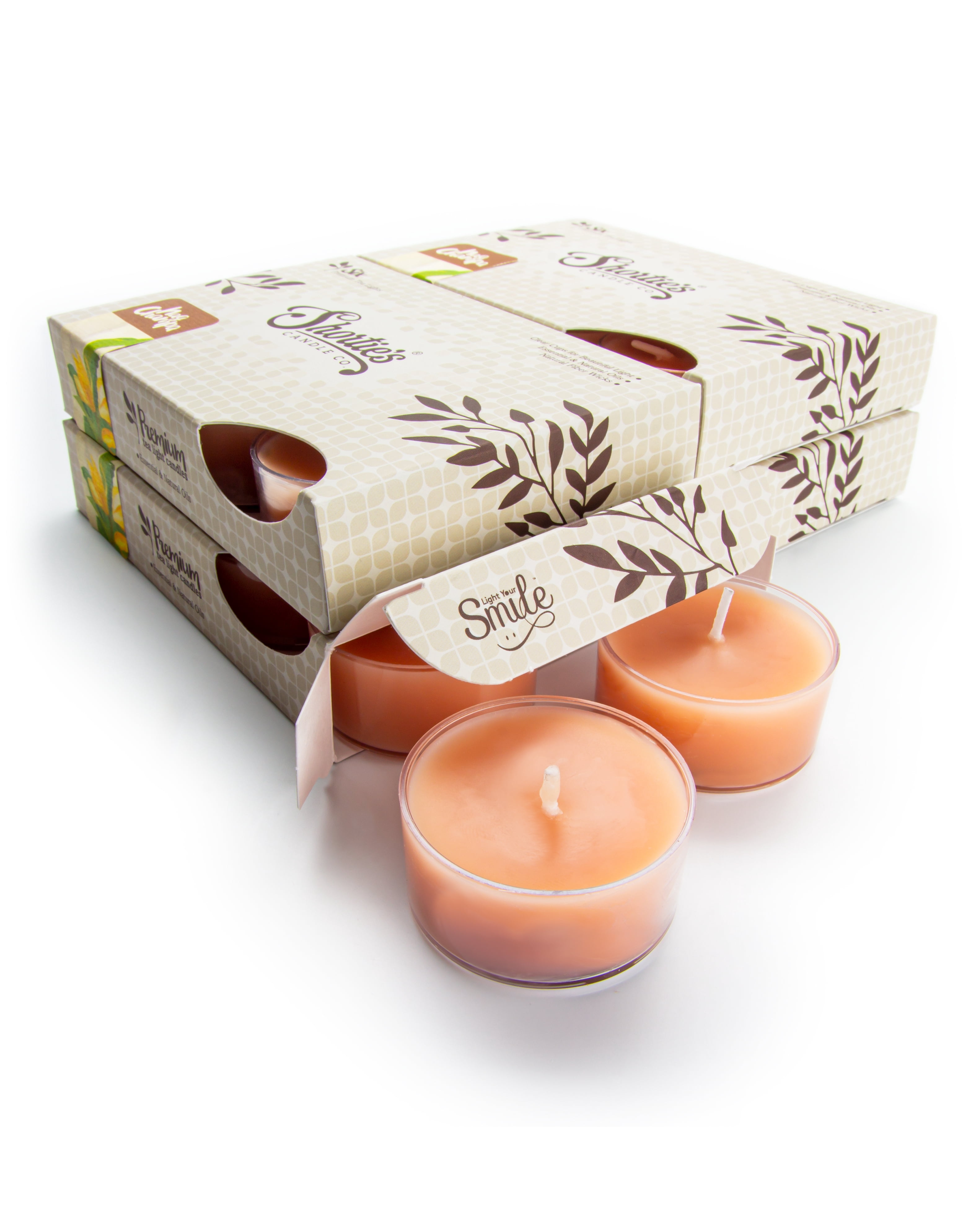 Nag Champa Tealight Candles Bulk Pack - 24 Brown Premium Scented Tea ...