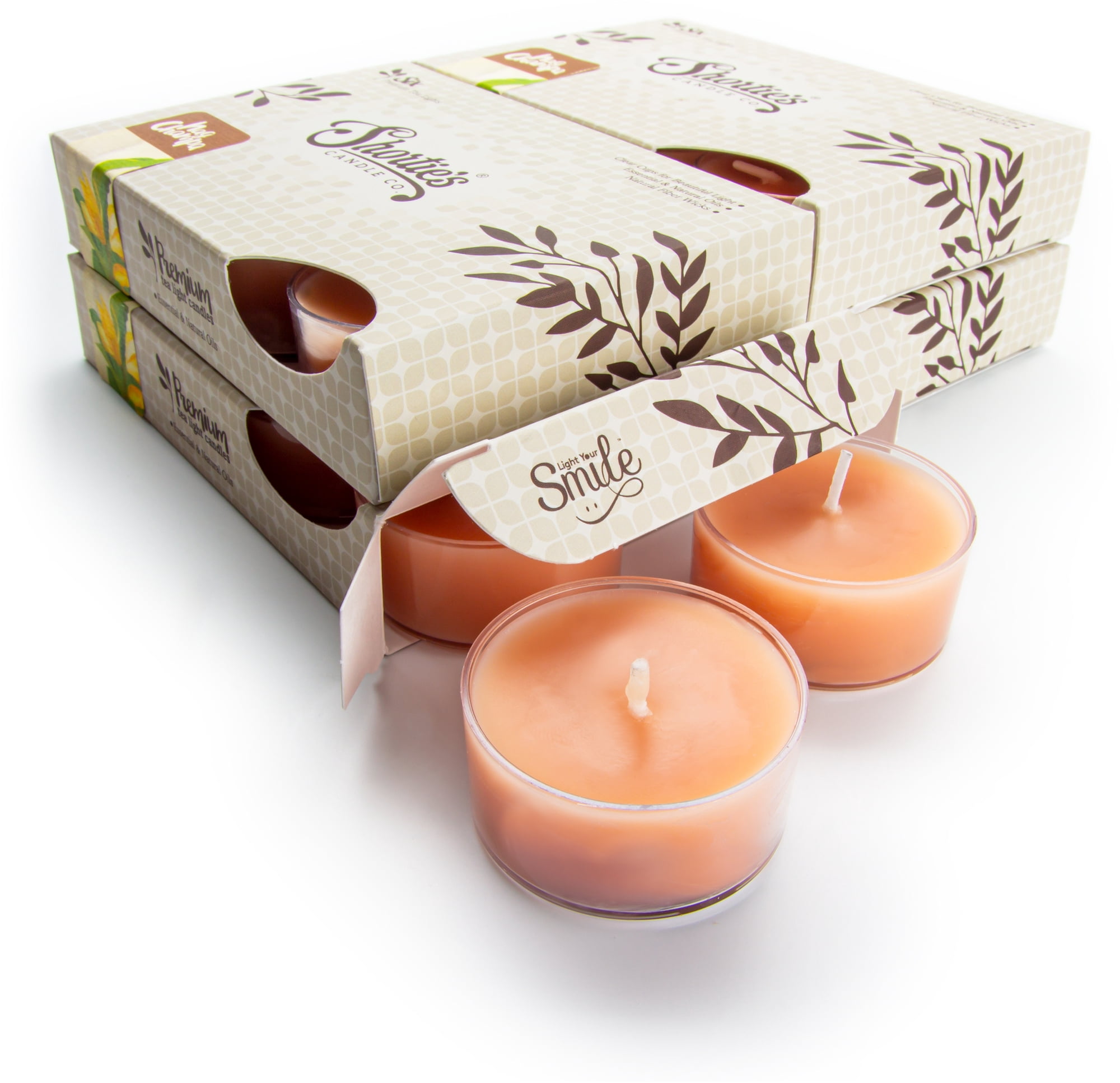 Nag Champa Tealight Candles Bulk Pack - 24 Brown Premium Scented Tea ...