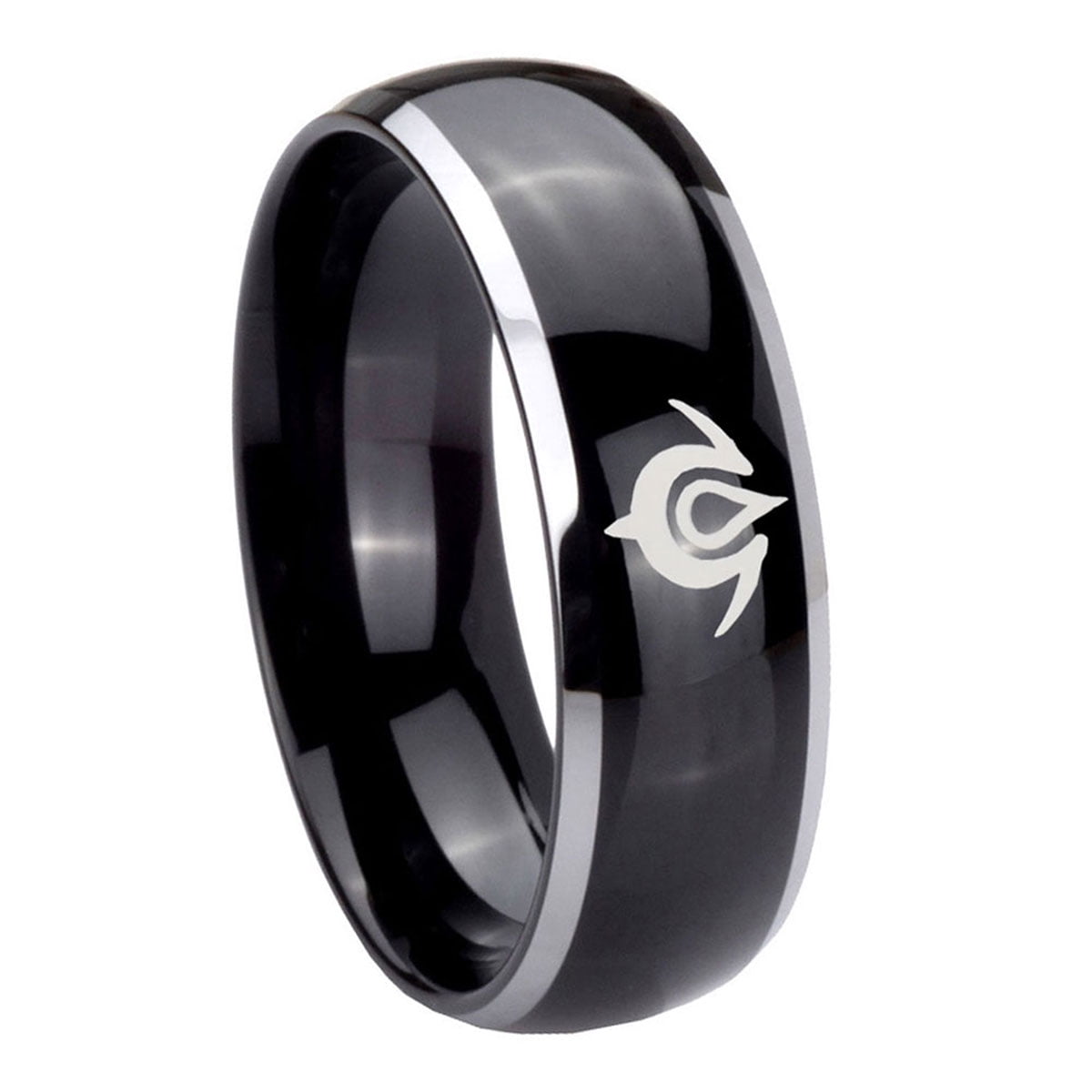 Naga 8MM Black 2 Tone Dome Tungsten Men's Ring - Walmart.com
